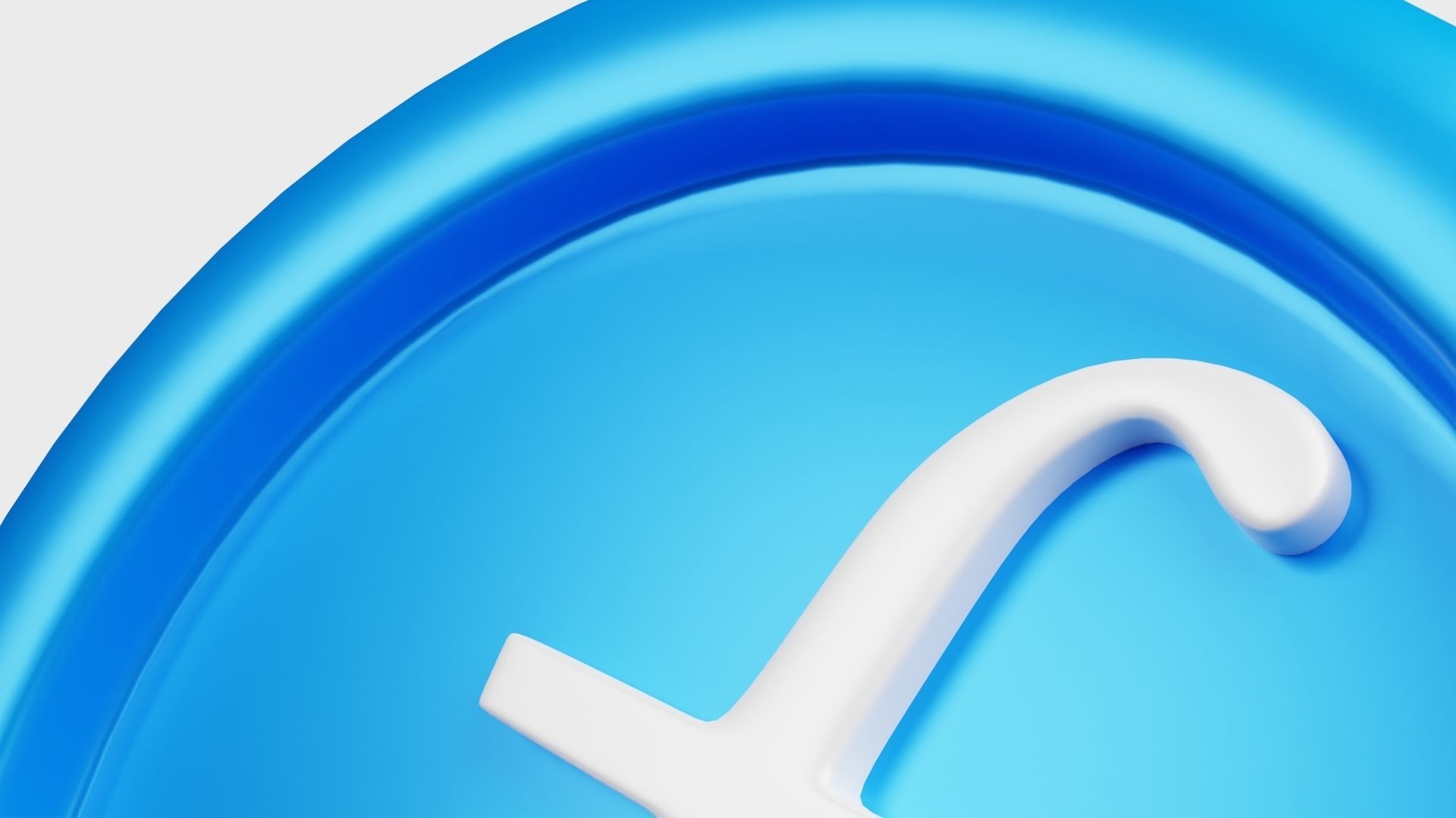 Filecoin or FIL Blue Crypto Coin with cartoon style 3D model | CGTrader