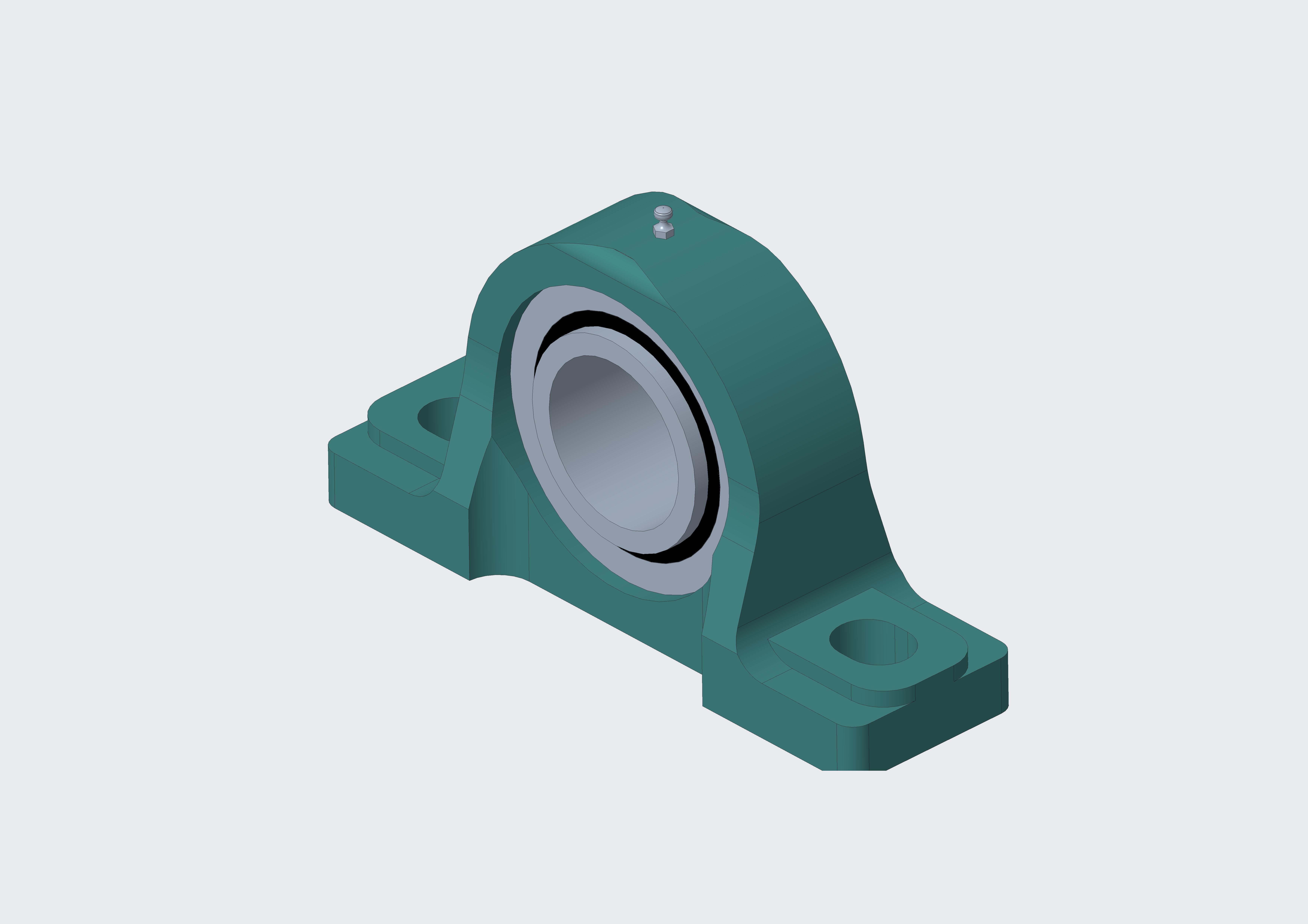 Ball Bearing Cast Iron Pillow Blocks free 3D model | CGTrader