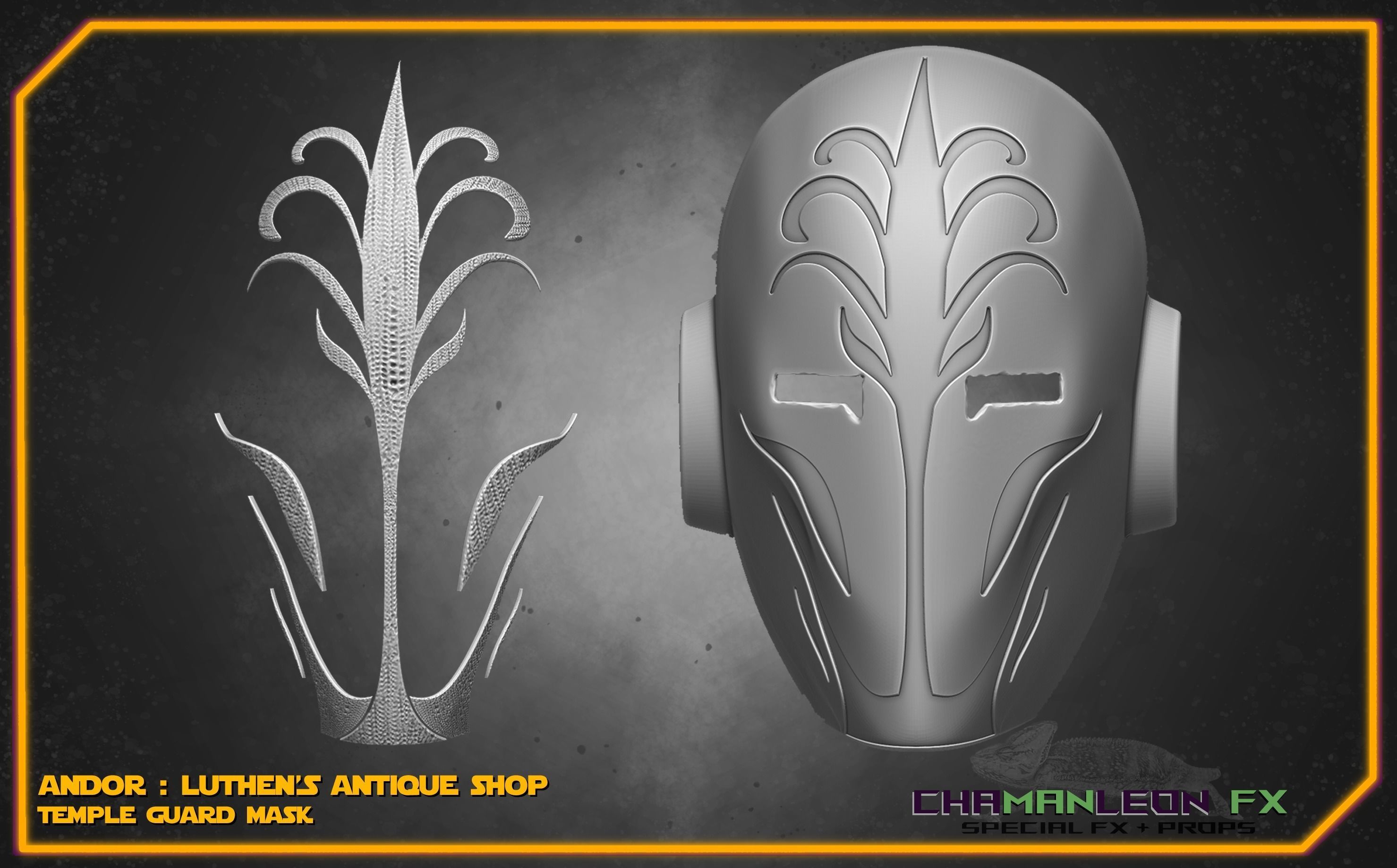 Jedi Temple Guard Mask Andor Star Wars Cosplay 3D model 3D printable ...