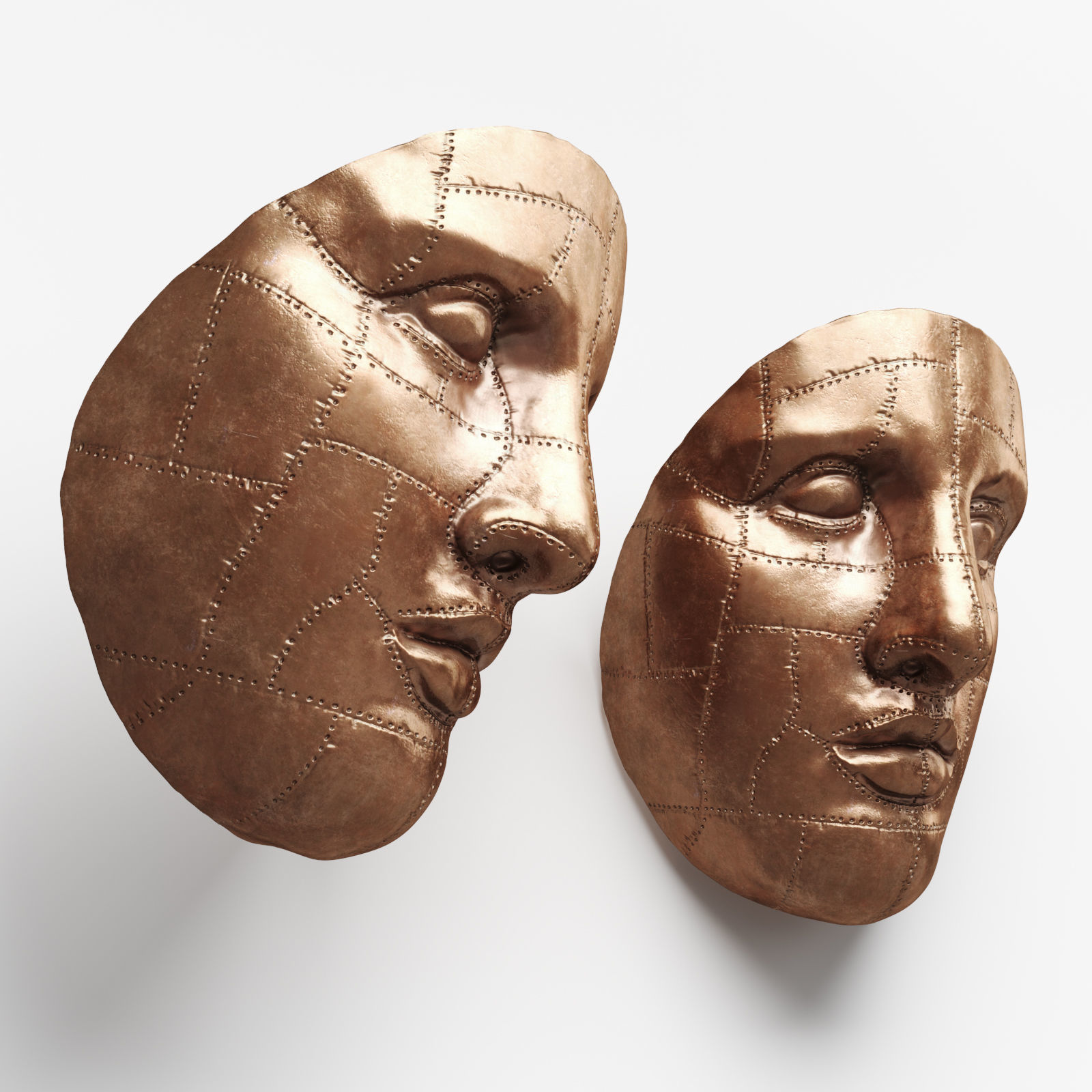 3D model Copper face art VR / AR / low-poly | CGTrader