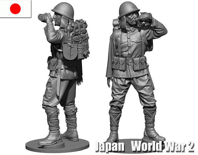 Japan soldier ww2 5 3D model 3D printable | CGTrader
