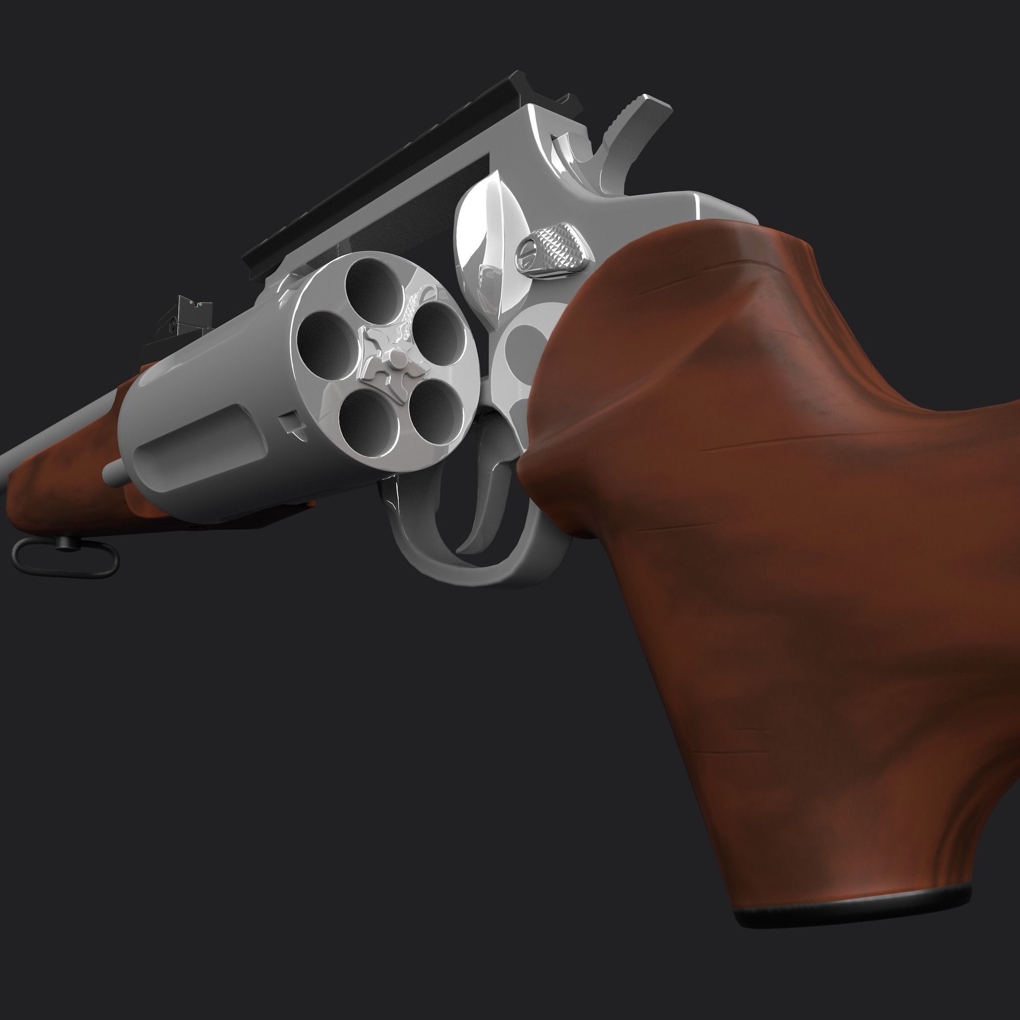 Carbine revolver 3D model | CGTrader