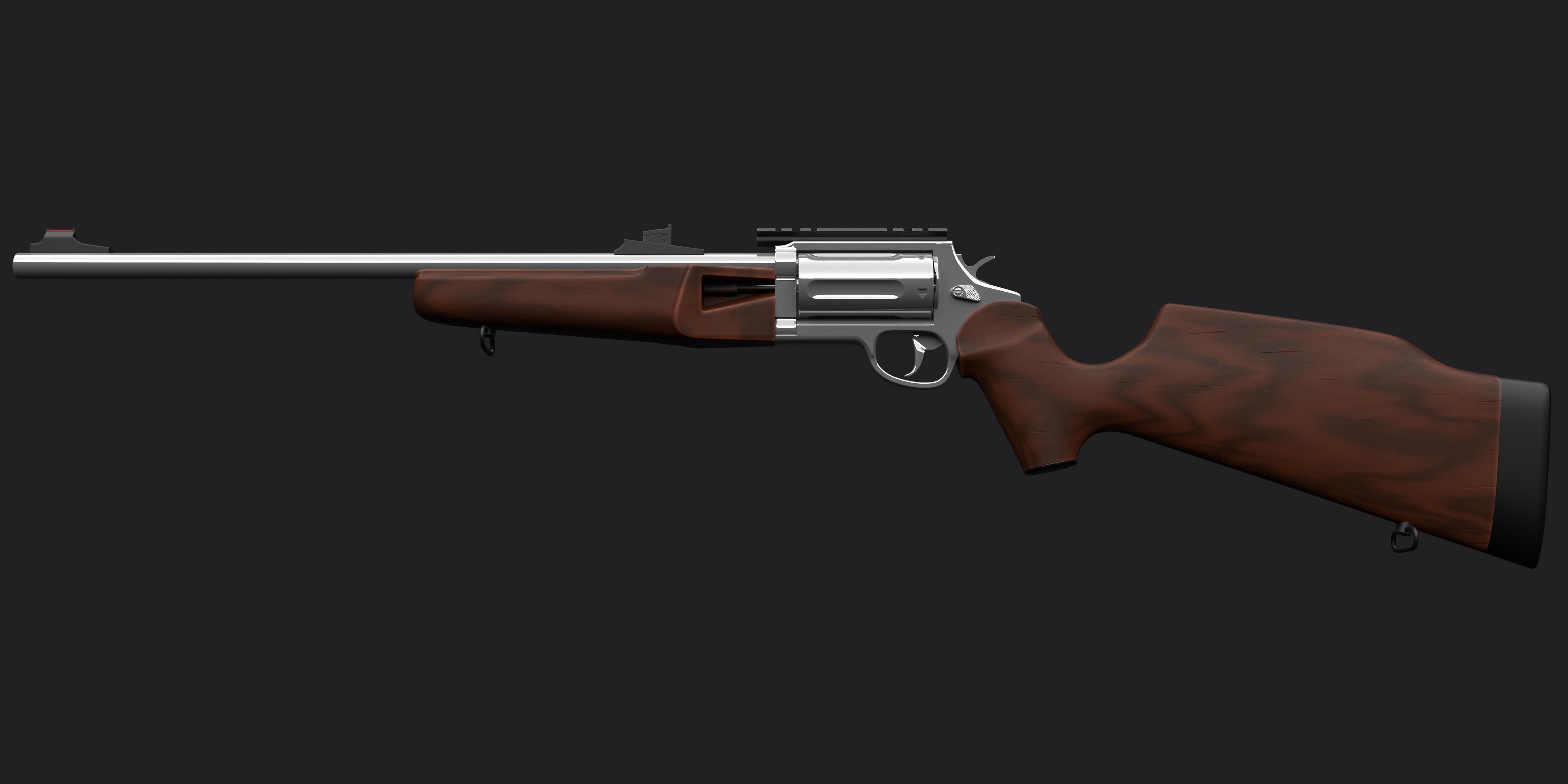 Carbine revolver 3D model | CGTrader