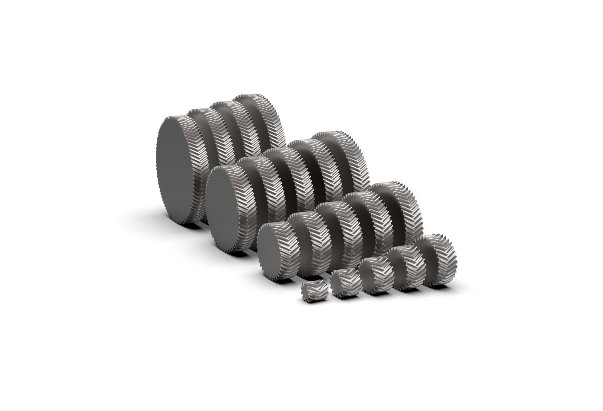 Herringbone Double Helical Gear Set 3D model 3D printable | CGTrader