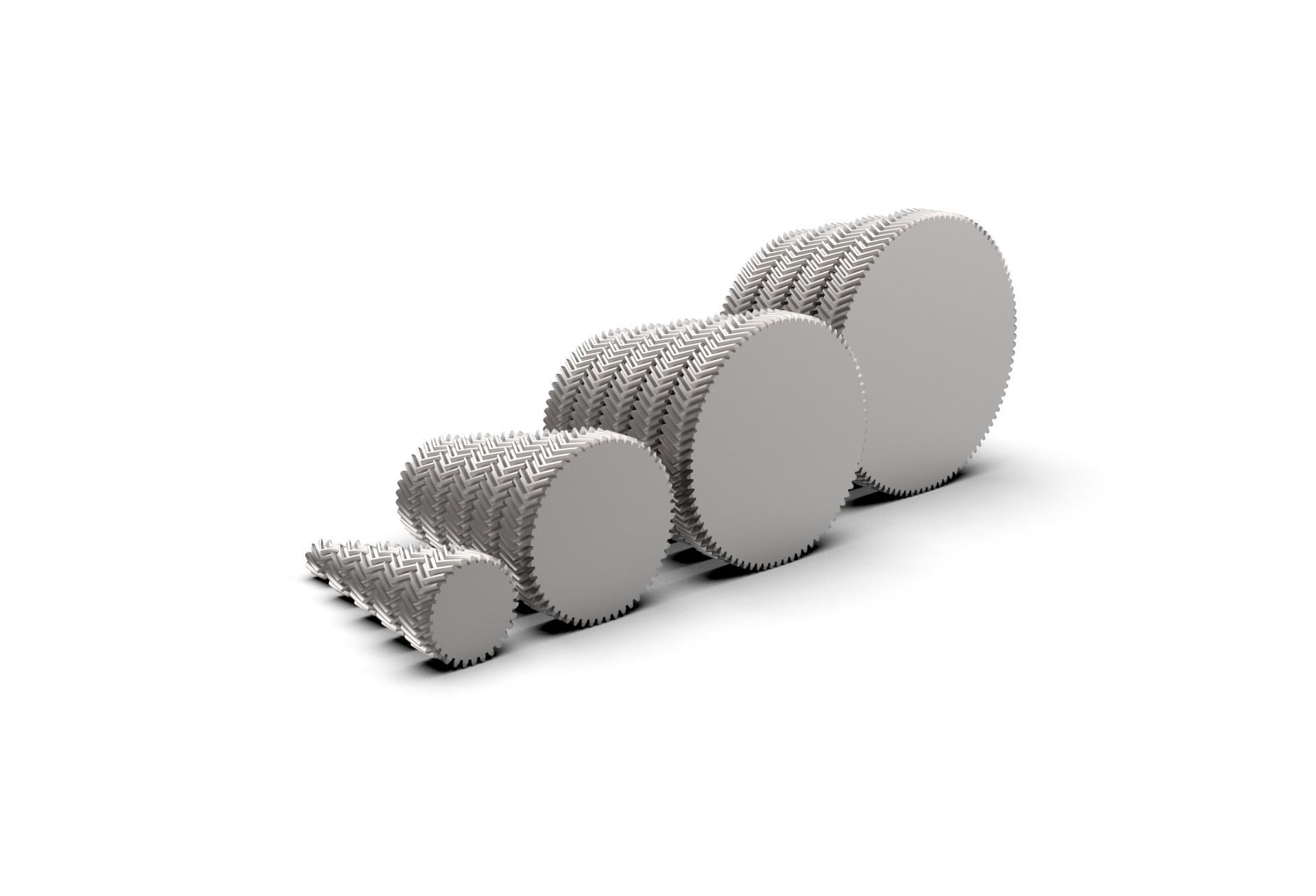 Herringbone Double Helical Gear Set 3D model 3D printable | CGTrader