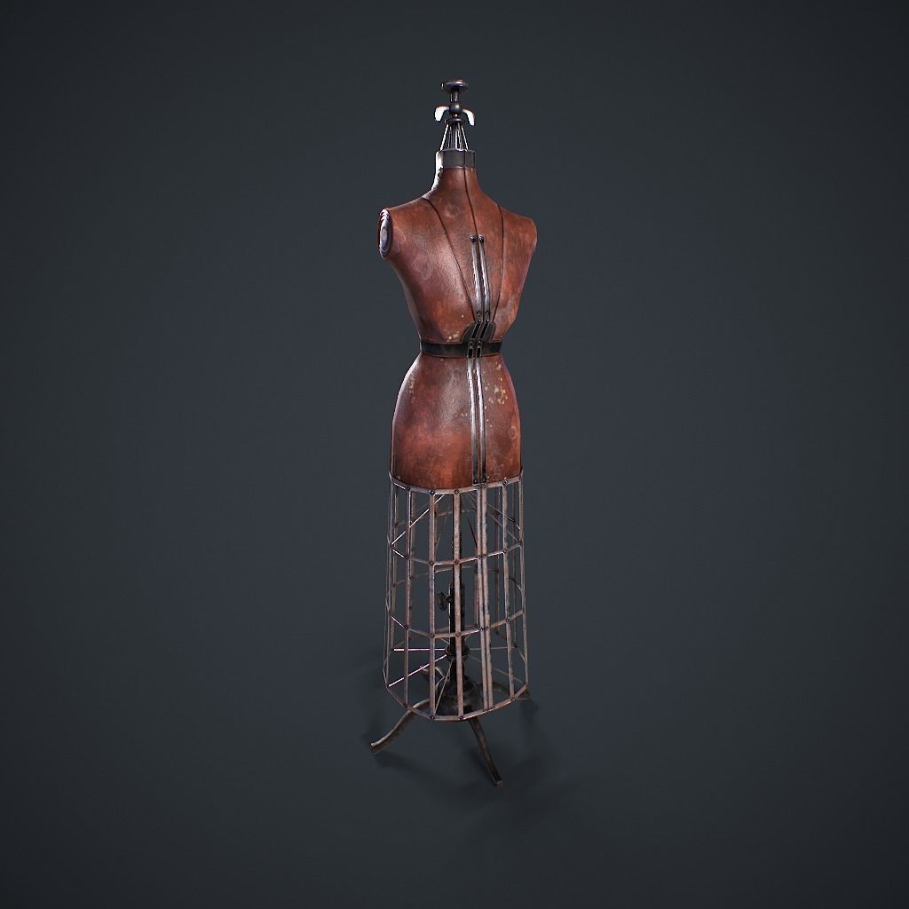 3D model Old Sewing Mannequin v1 VR / AR / low-poly | CGTrader