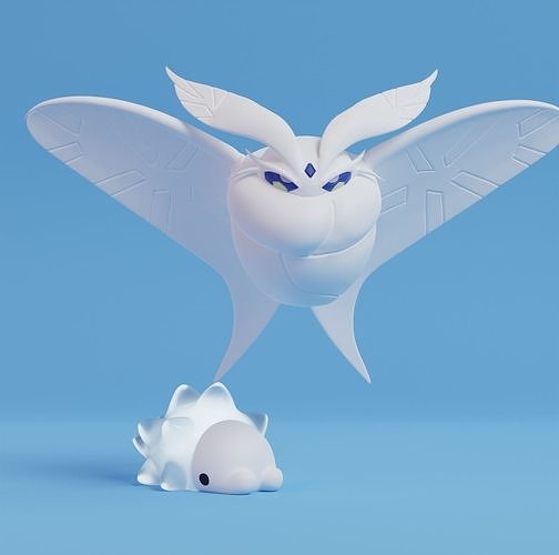 Pokemon - Snom and Frosmoth 3D model 3D printable | CGTrader