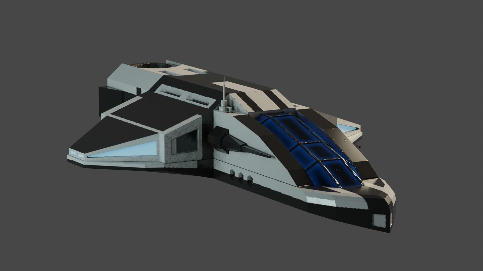 3D model Low Poly Fighter Space Ship VR / AR / low-poly | CGTrader