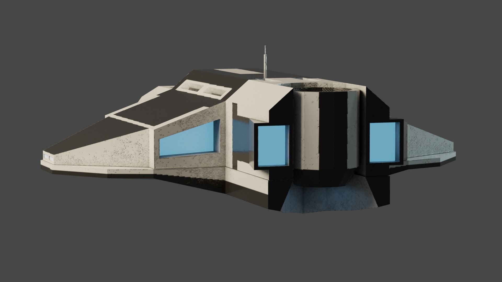 3D model Low Poly Fighter Space Ship VR / AR / low-poly | CGTrader