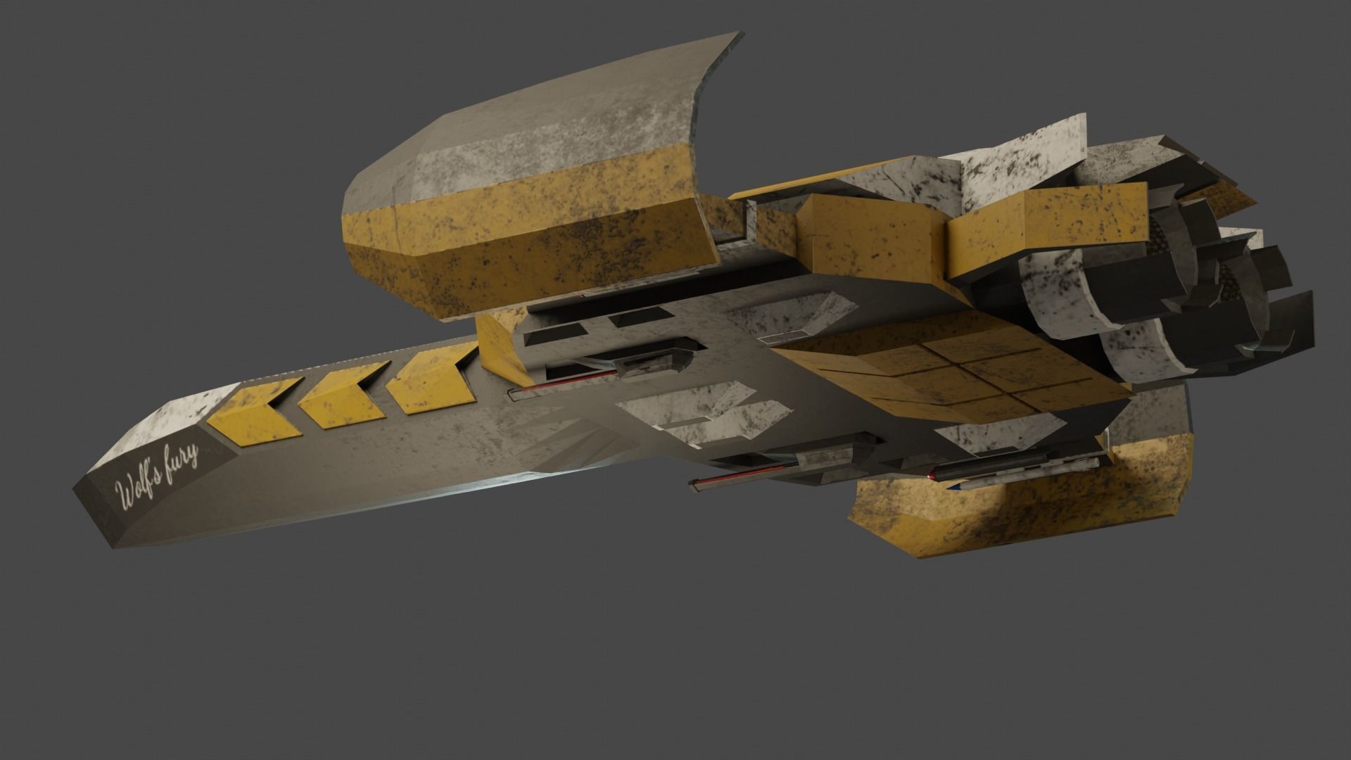 3D model Low Poly Fighter Space Ship VR / AR / low-poly | CGTrader