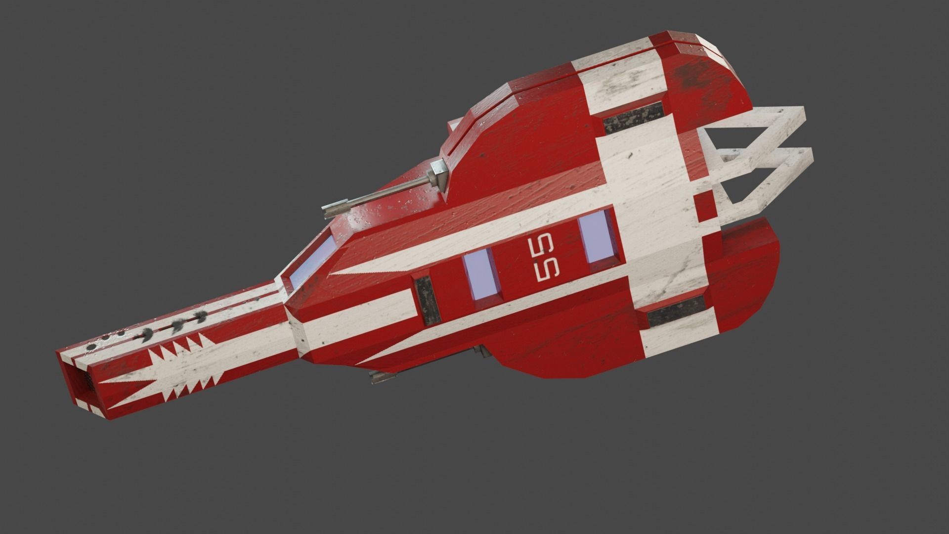 3D model Low Poly Fighter Space Ship VR / AR / low-poly | CGTrader