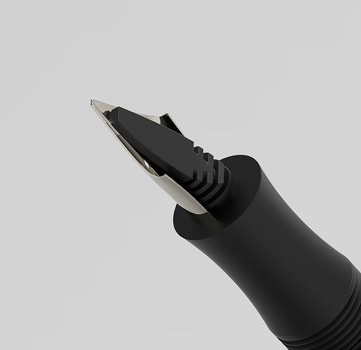 Fountain Pen 3D model rigged | CGTrader