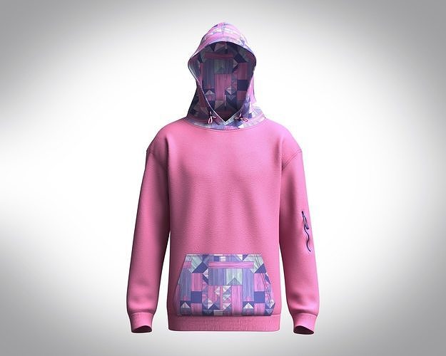 Mens Hoodie-hood Print 3D model | CGTrader