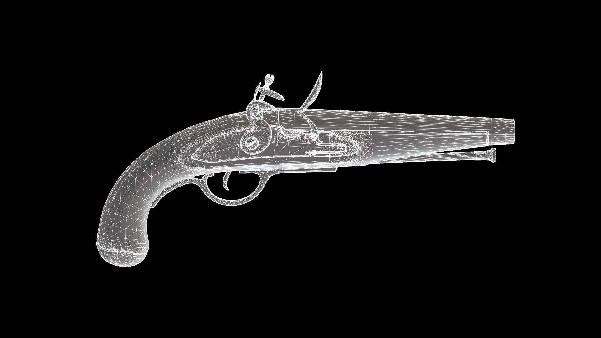 3D model Flintlock Pistol VR / AR / low-poly | CGTrader