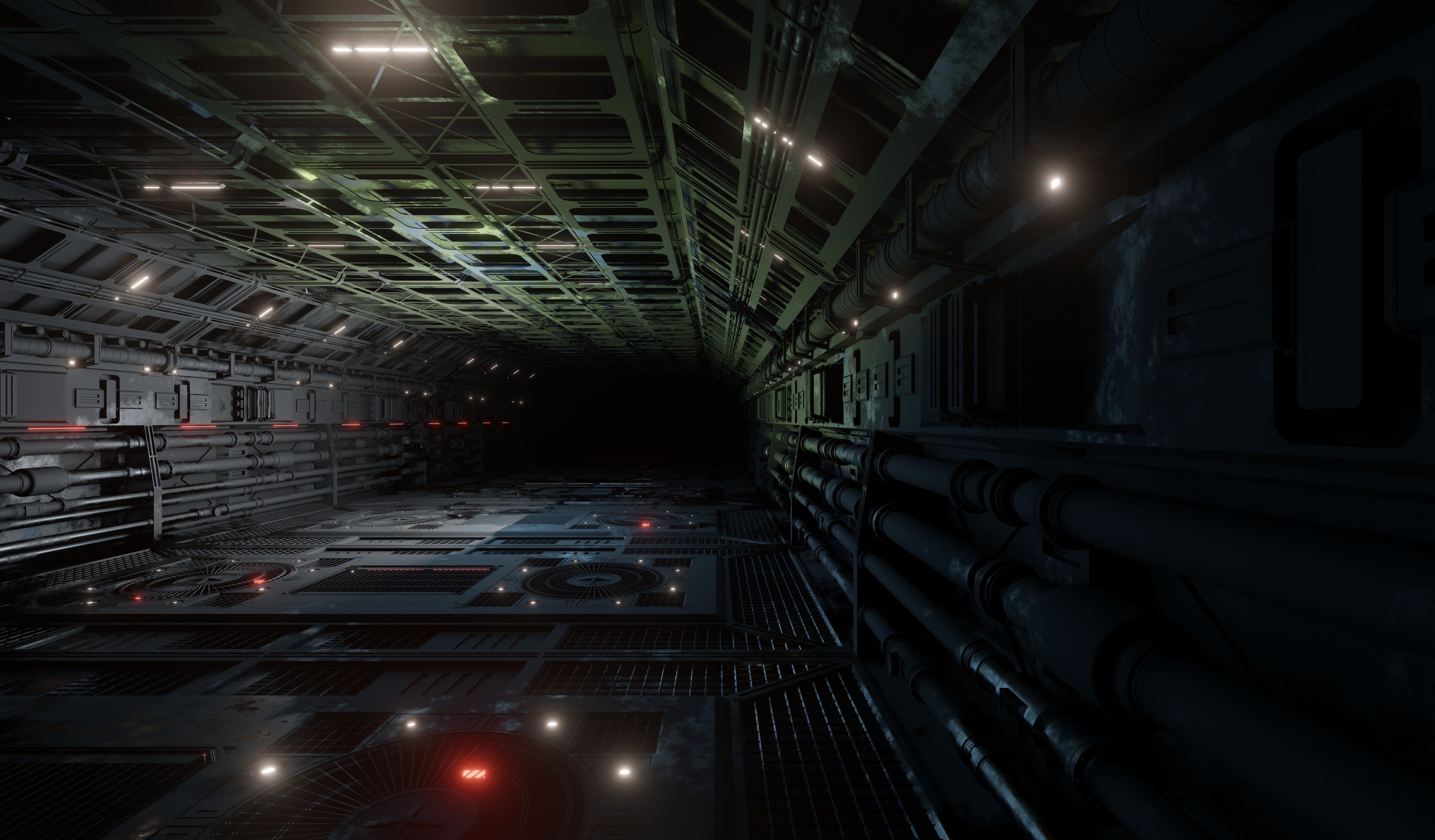 Sci-fi interior great hall 3D model | CGTrader