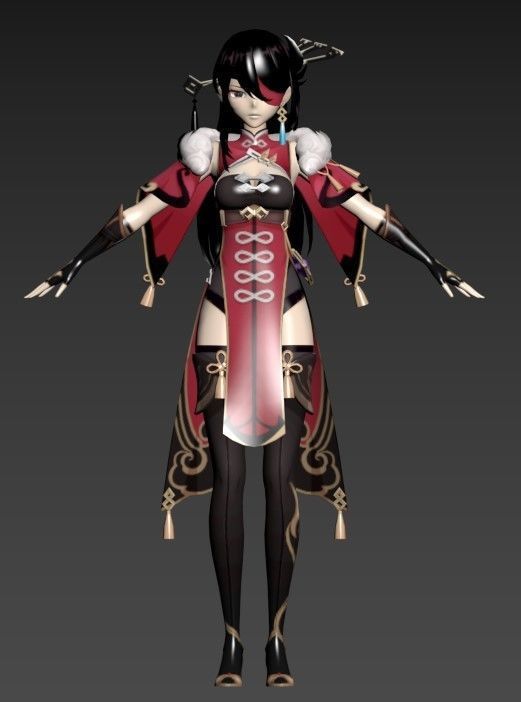 3D model All Genshin Impact Characters 63 Items 3DsMax Files VR / AR ...