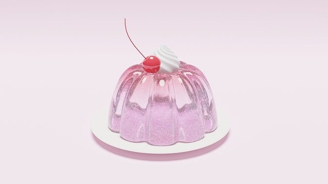 Jelly dessert 3D model | CGTrader