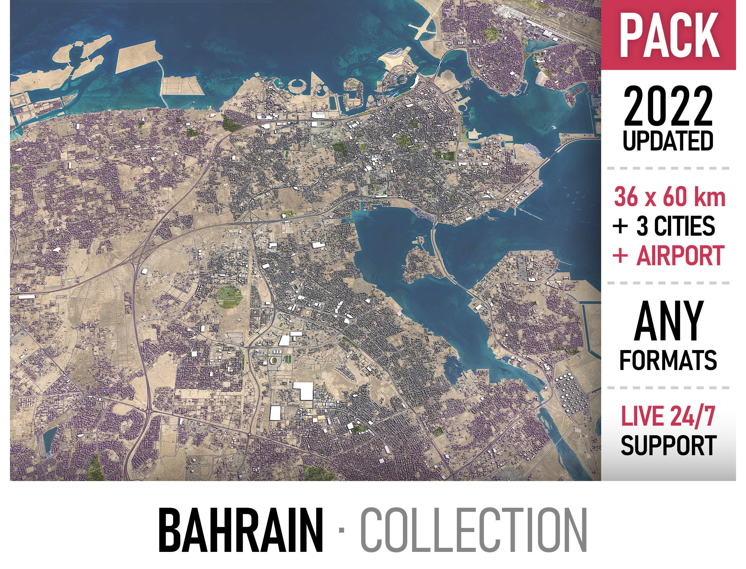 3D Model Collection Bahrain - 3D City Model VR / AR / low-poly | CGTrader