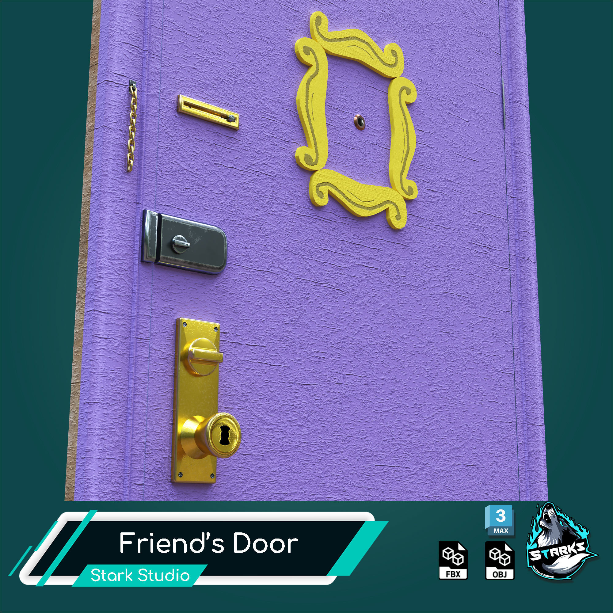 3D model Friends Door VR / AR / low-poly | CGTrader