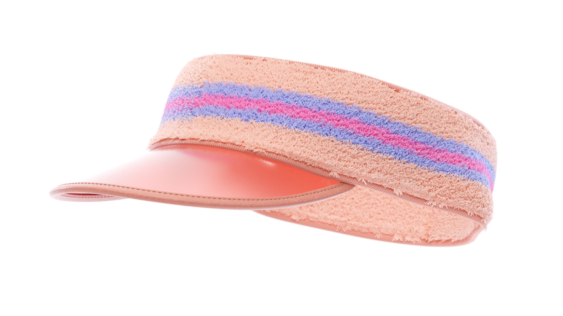 Terry Cloth Visor Cap 3D model | CGTrader