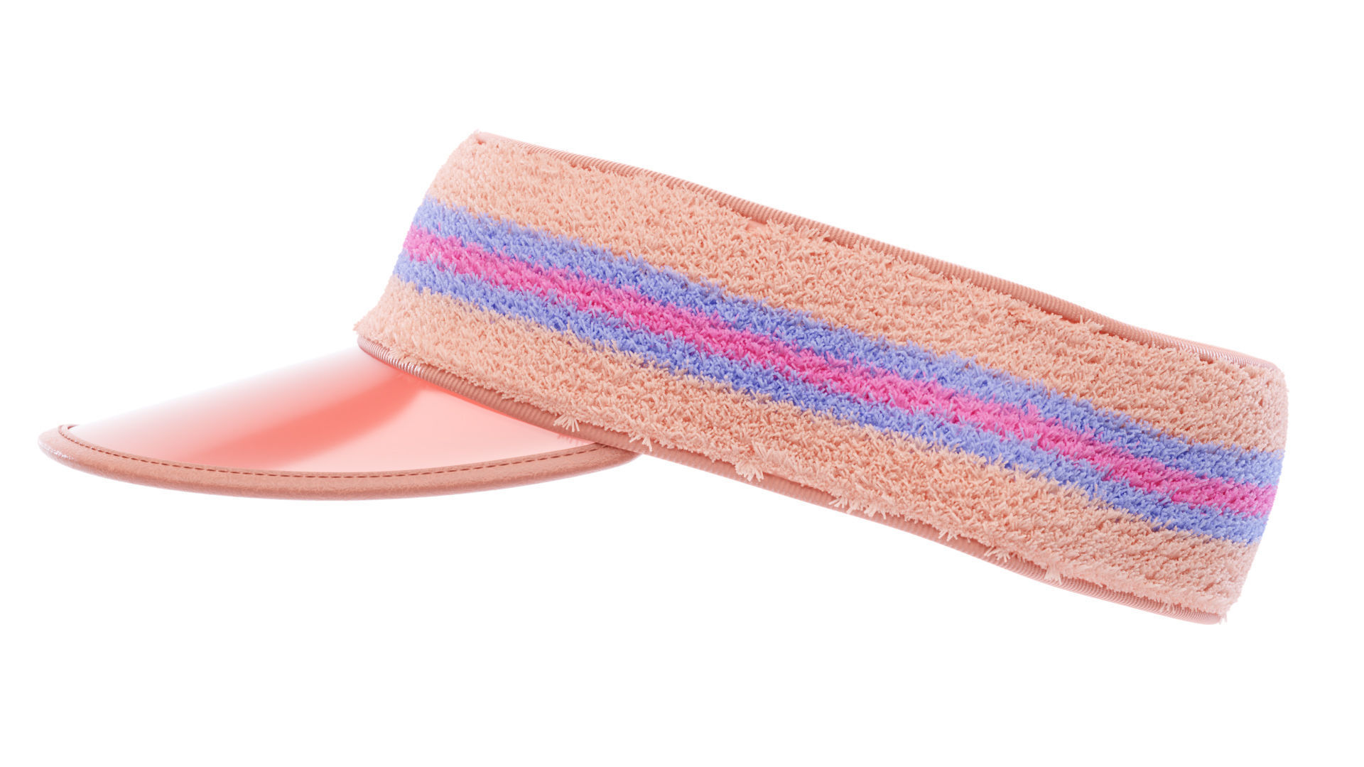 Terry Cloth Visor Cap 3D model | CGTrader