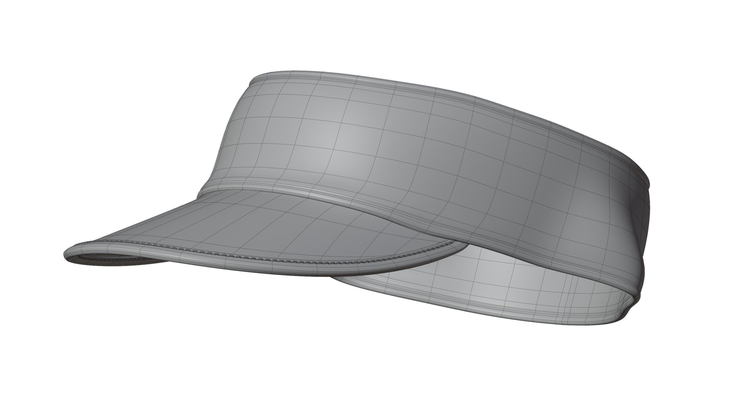 Terry Cloth Visor Cap 3D model | CGTrader