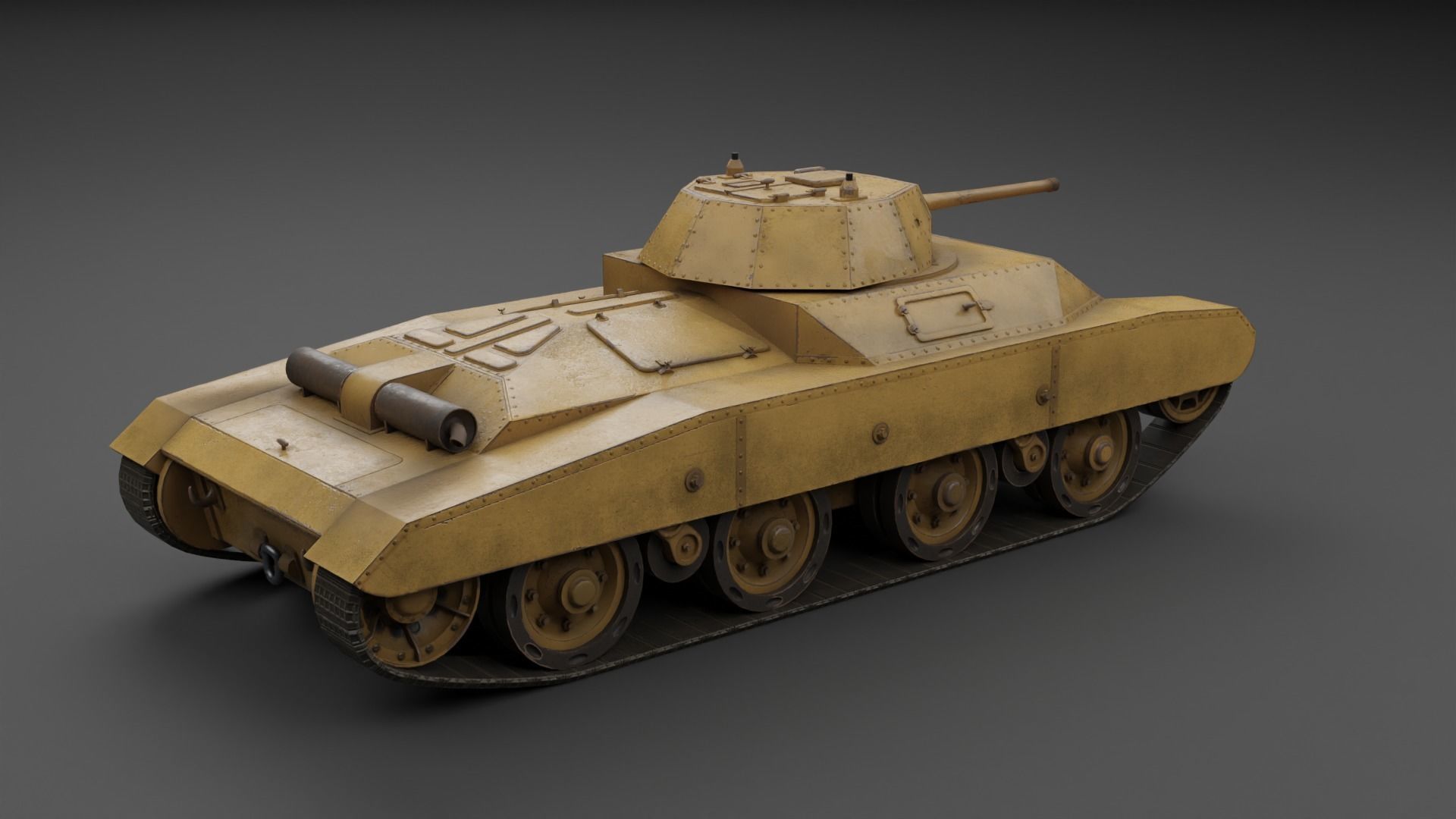 3D model Carro Armato Celere Sahariano VR / AR / low-poly | CGTrader
