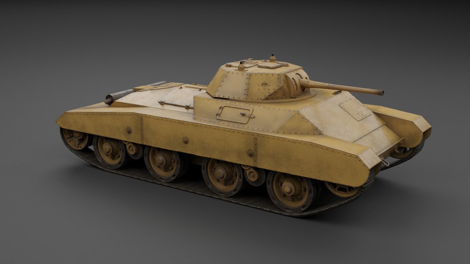 3D model Carro Armato Celere Sahariano VR / AR / low-poly | CGTrader