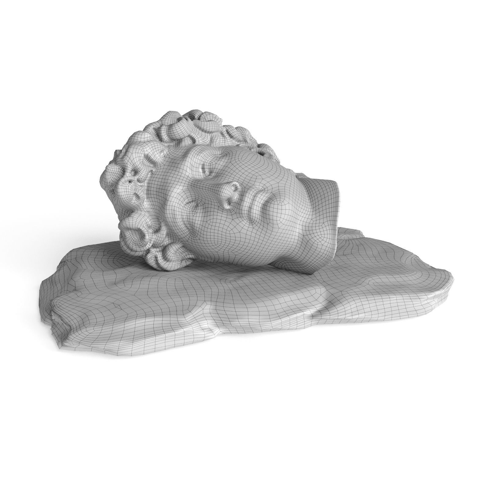 3D model Laying David face VR / AR / low-poly | CGTrader
