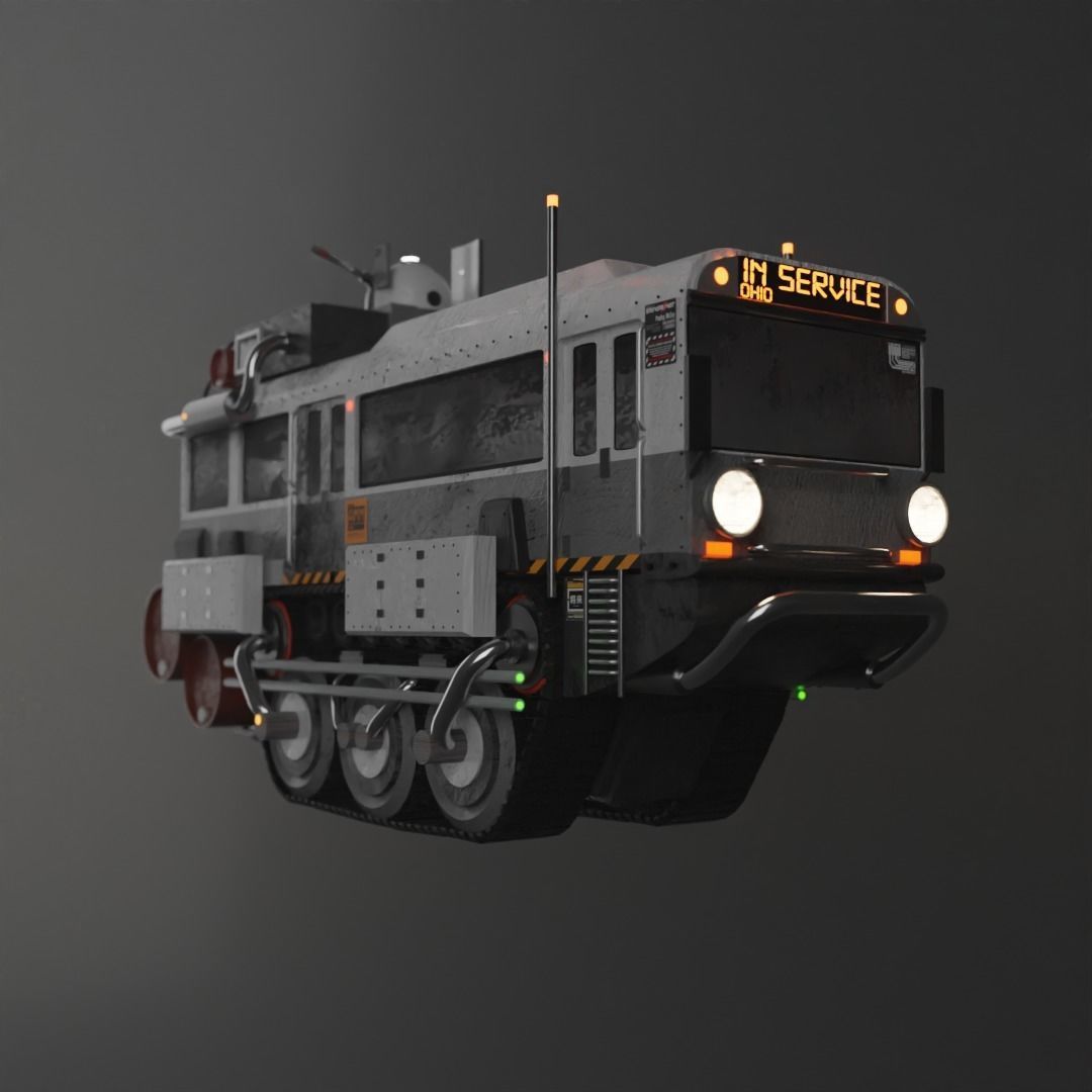 SCI-FI BUS concept 3D model | CGTrader