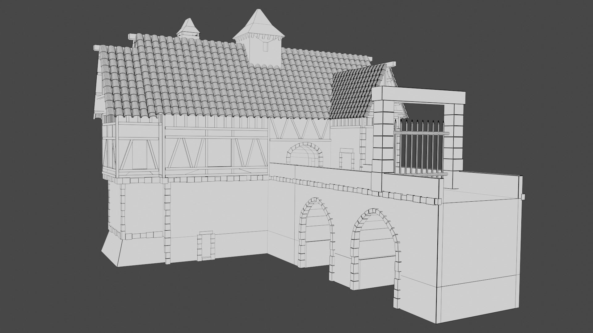 Medieval build 3D model rigged | CGTrader