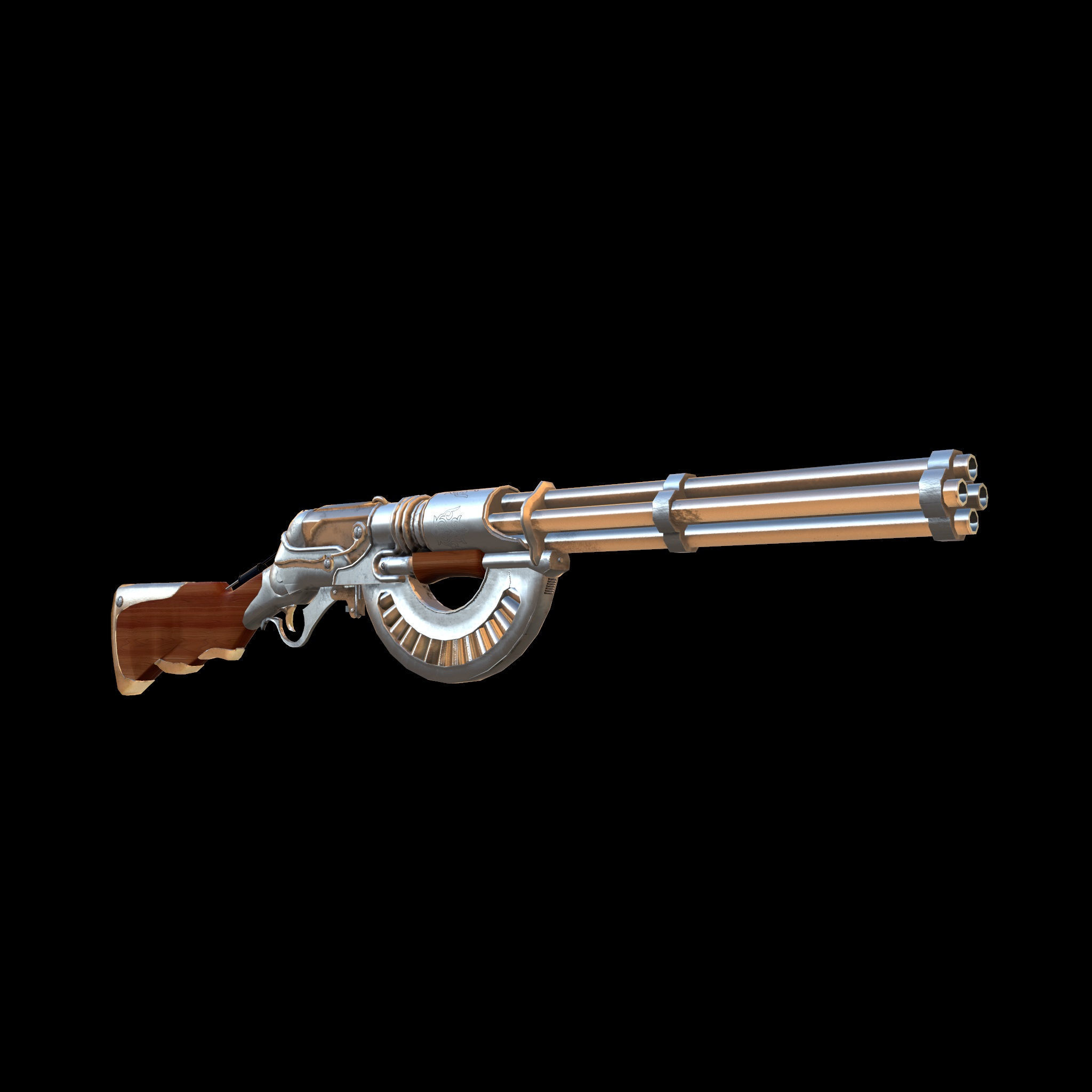 3D model Rifle steamPunk game ready VR / AR / low-poly | CGTrader