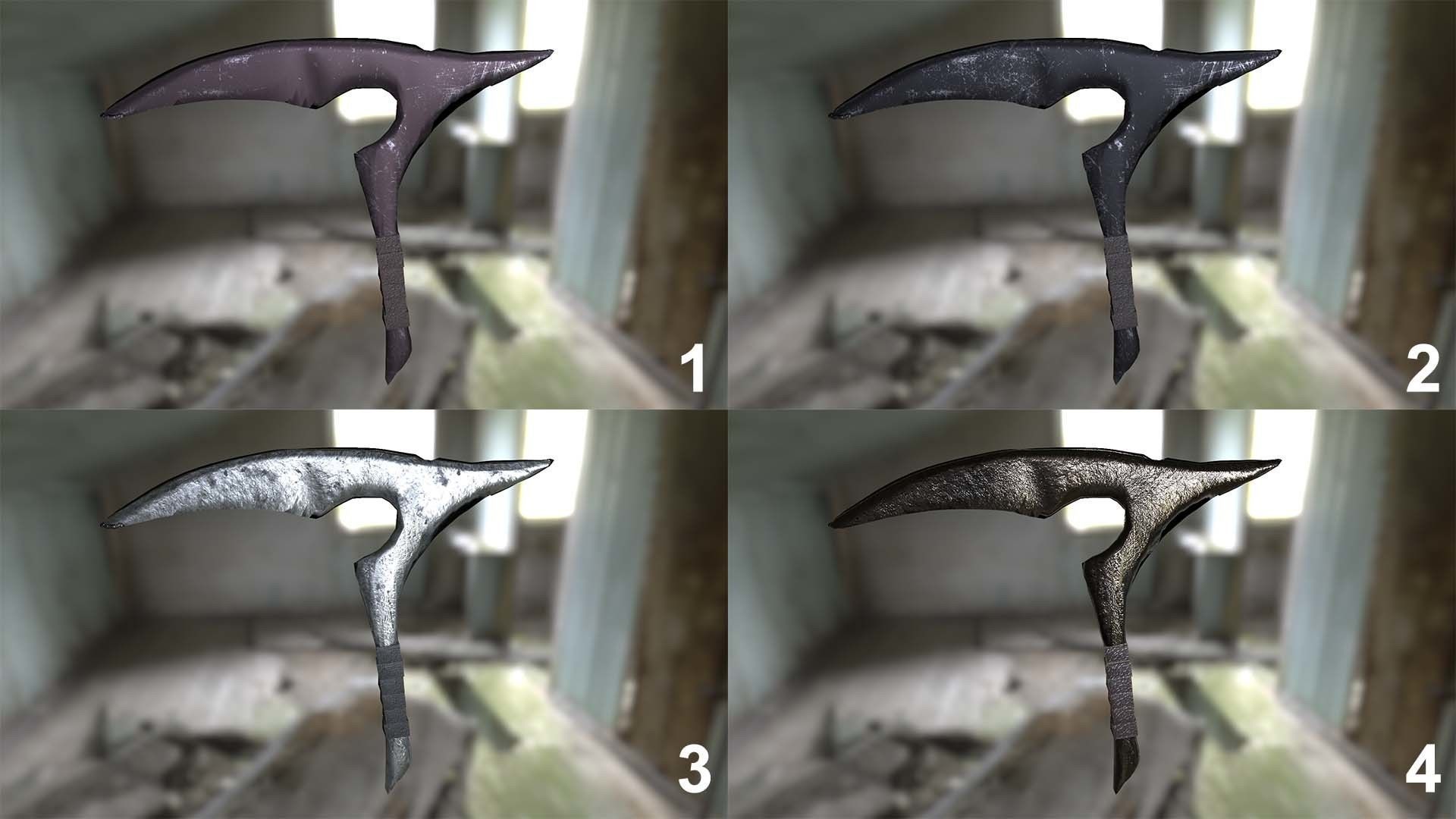3D model Kama - traditional asian weapon and farming tool VR / AR / low ...
