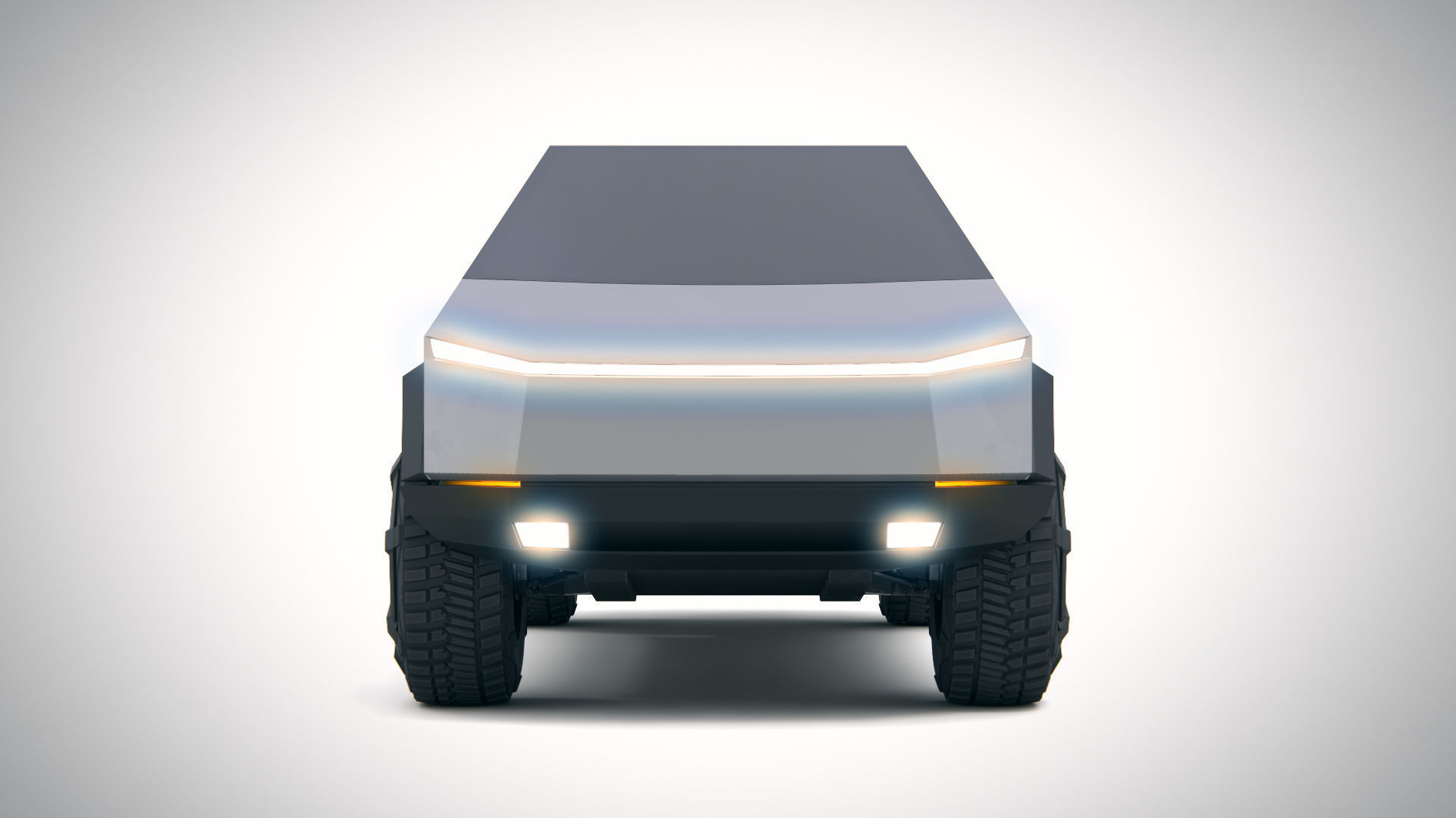 3D model Cybertruck PBR futuristic electric vehicle VR / AR / low-poly ...