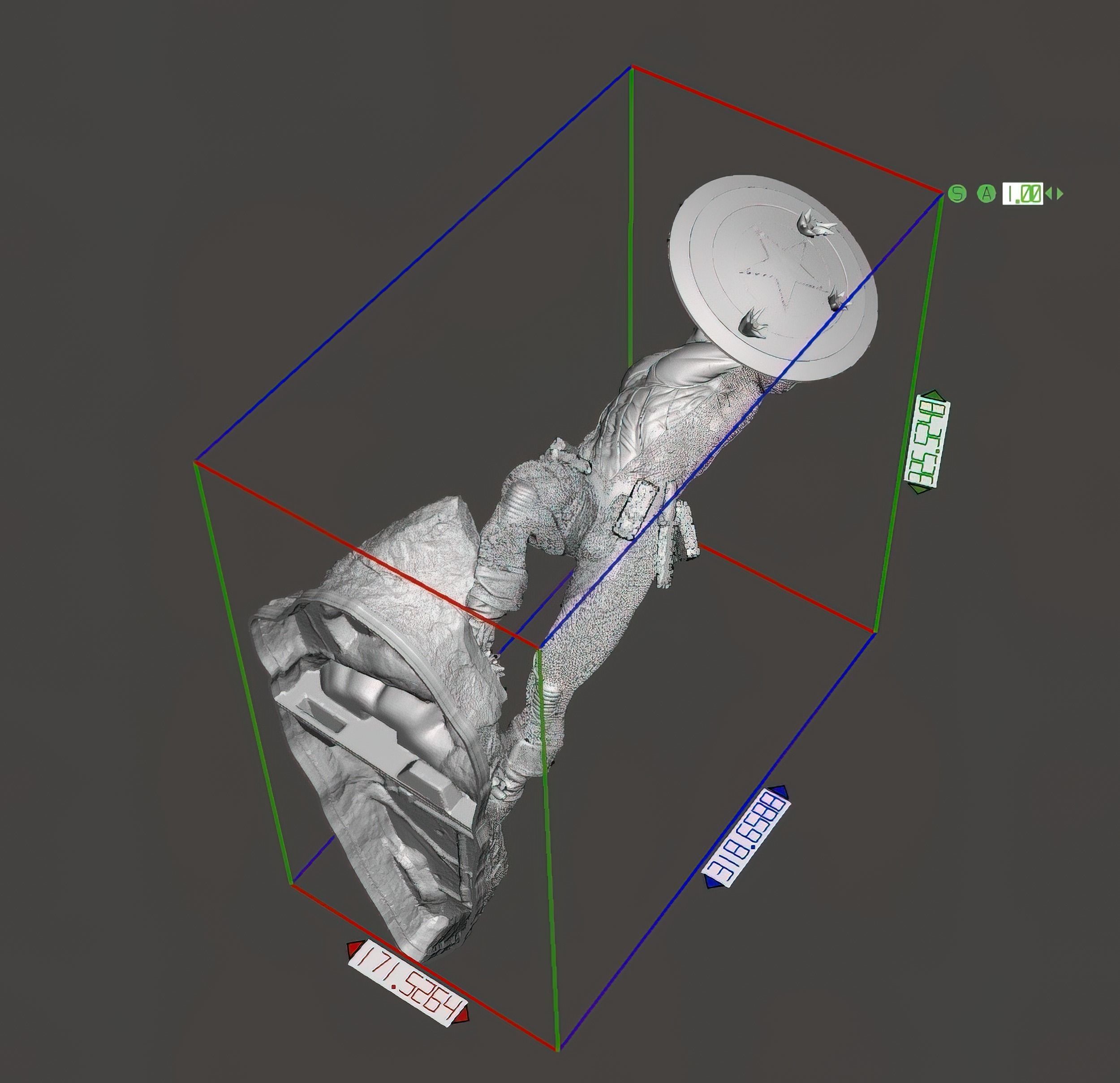 Captain America Bucky Barnes 3D print fan-art statue 3D model 3D ...