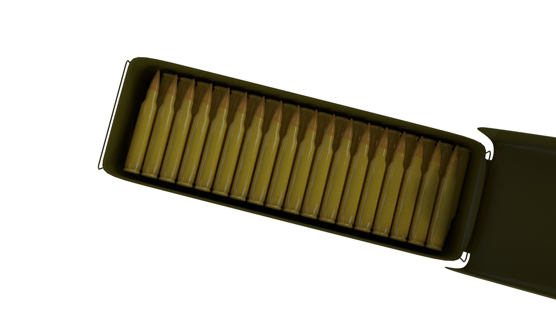 Ammo Metal Box with bullets 3D model | CGTrader