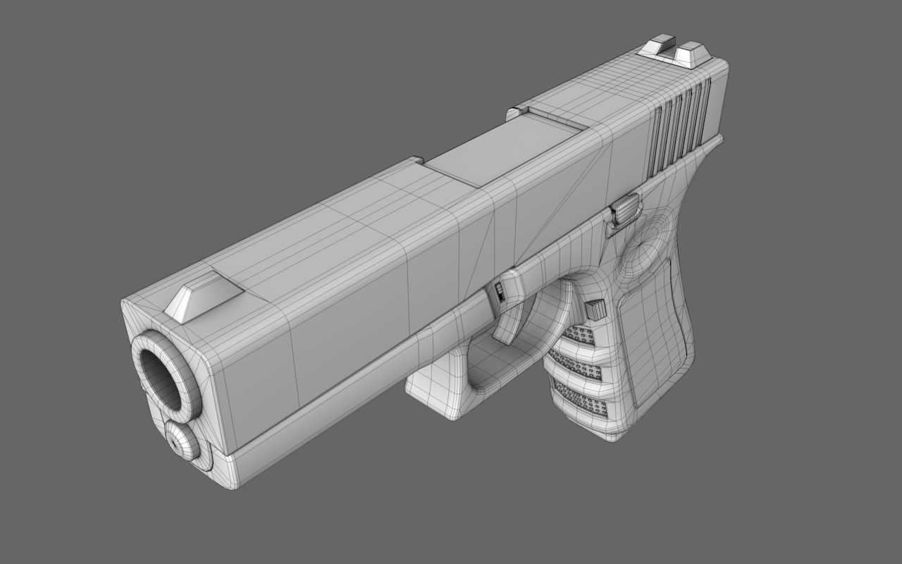 Generic Handgun 9mm Pistol 3D model | CGTrader