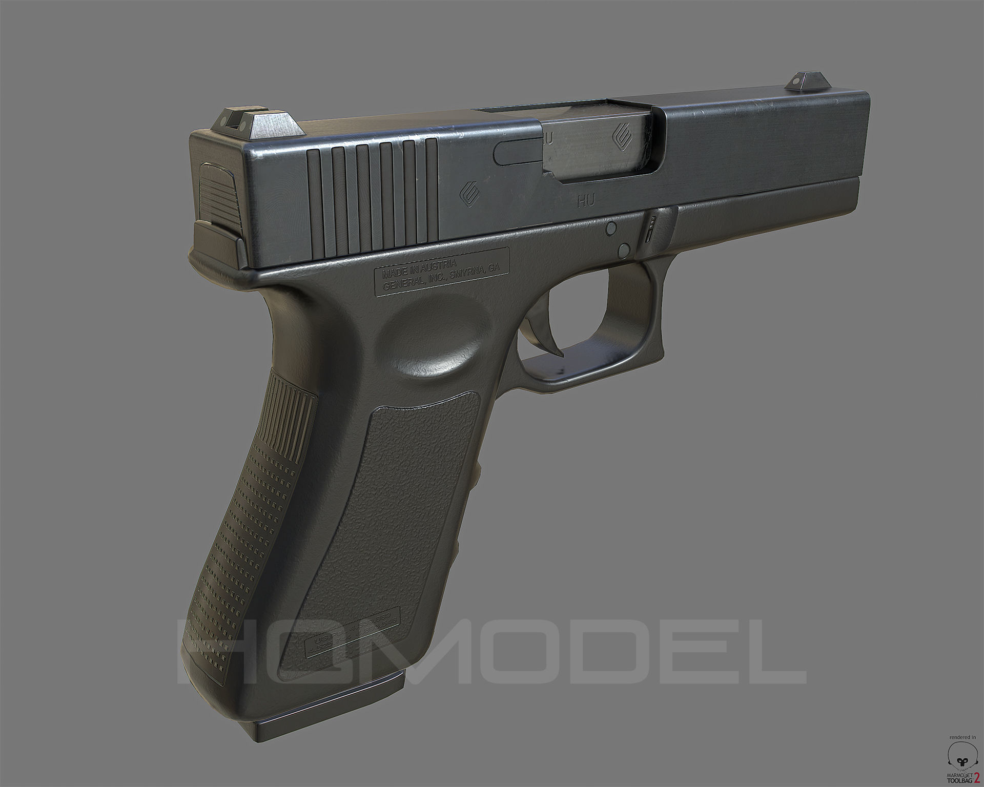 3D model Generic Handgun 9mm Pistol PBR VR / AR / low-poly | CGTrader