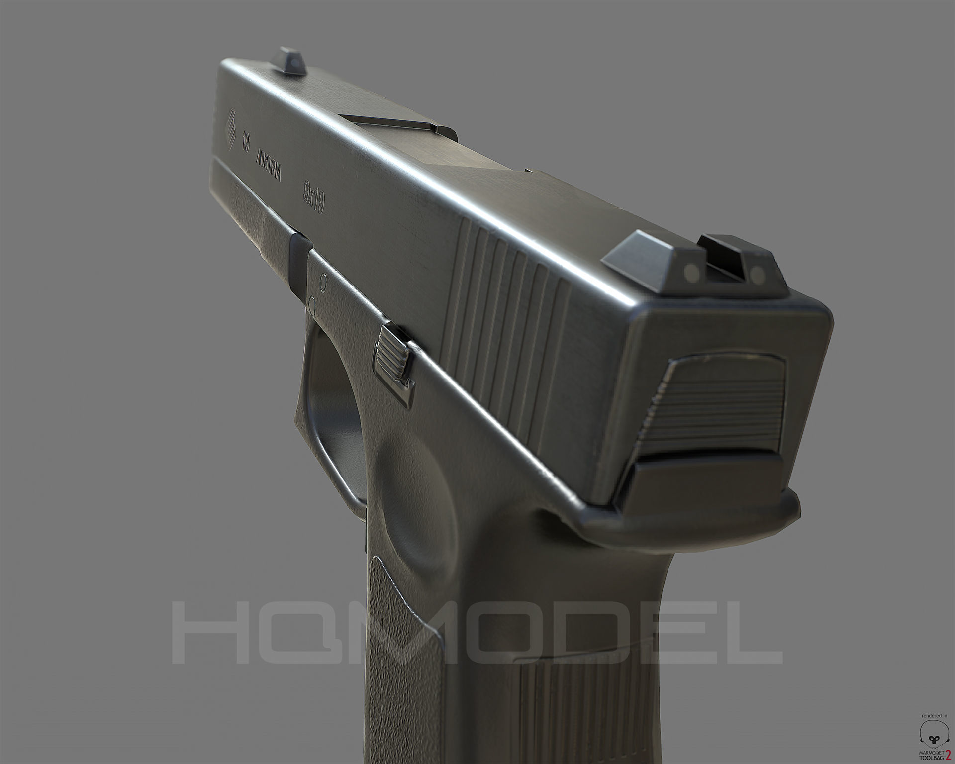 3D model Generic Handgun 9mm Pistol PBR VR / AR / low-poly | CGTrader
