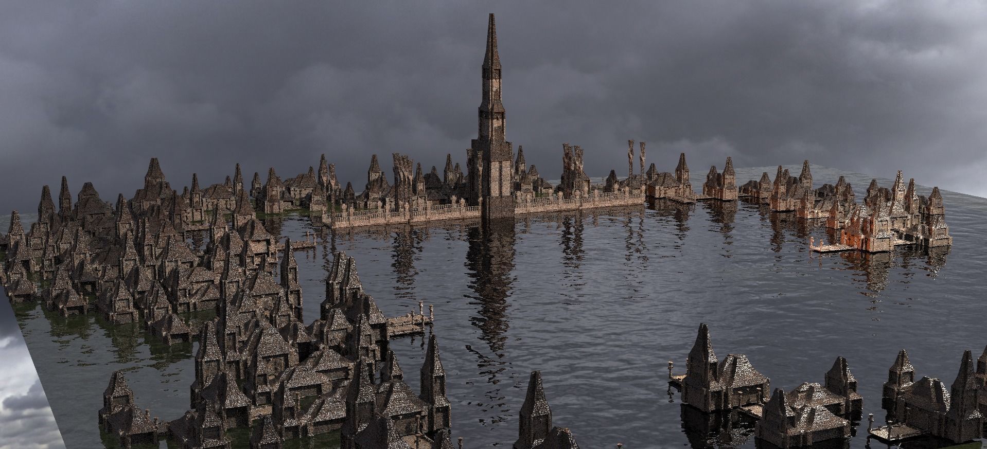 Town Fort Village Kitbash 2 3D model | CGTrader