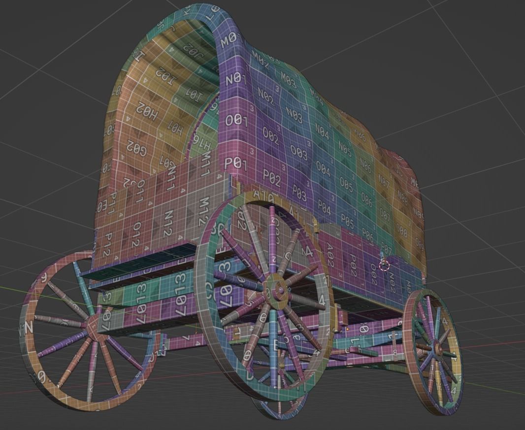 3D model Old Covered Wagon VR / AR / low-poly | CGTrader
