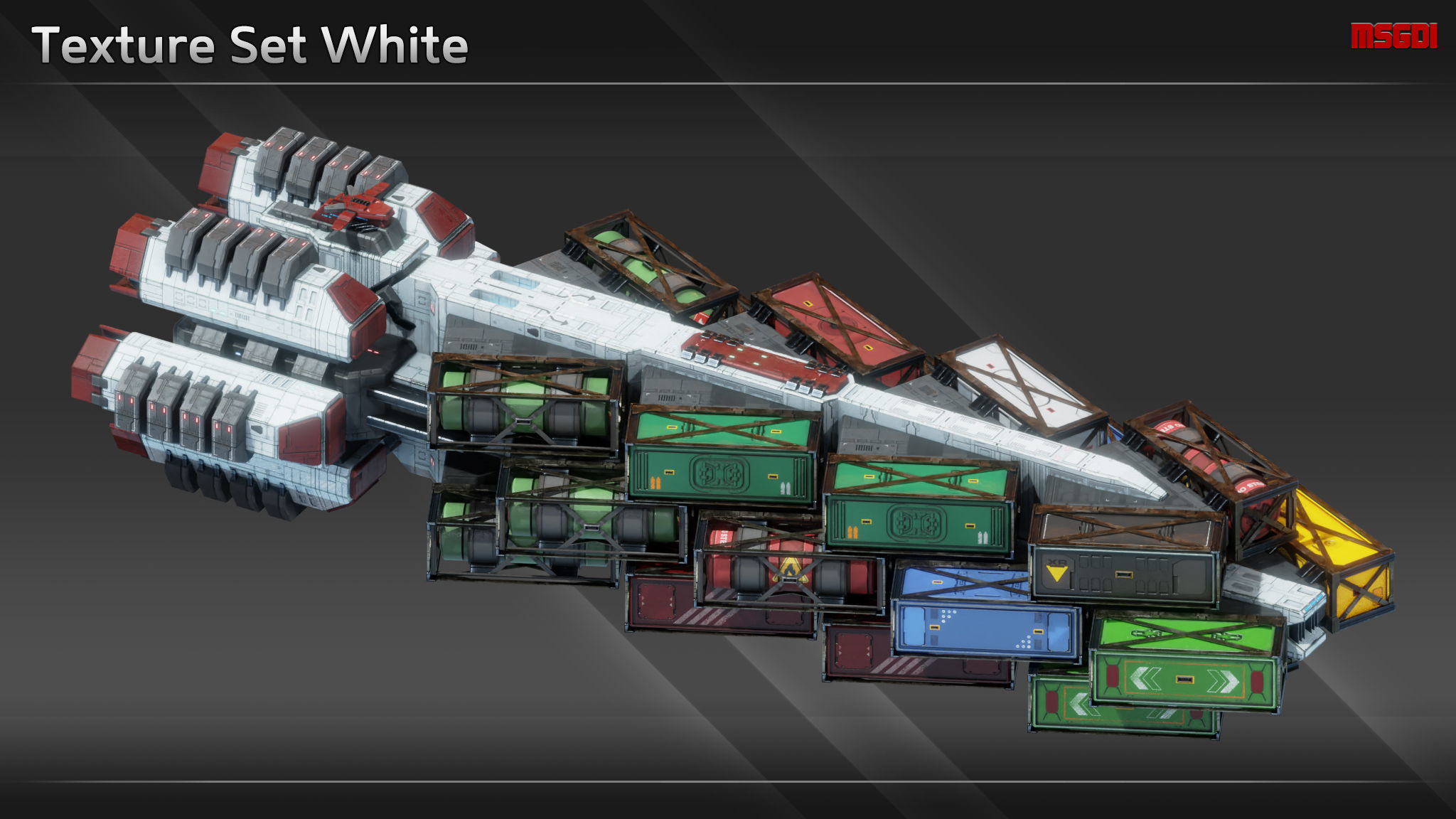 3D model Spaceship CFS56 Heavy Freighter VR / AR / low-poly | CGTrader