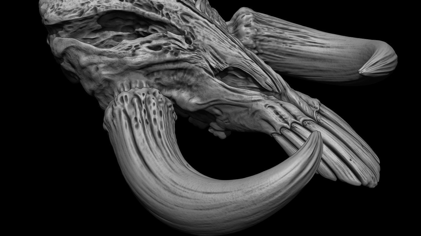 3D PRINTABLE MYTHOSAUR SKULL AND SORGAN FROG THE MANDALORIAN 3D model ...