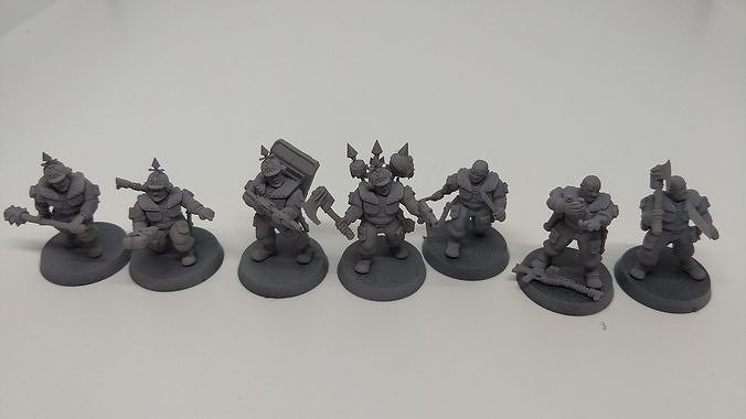 Hive-City Guard Blooded and Cultist Kill Team Bits 3D model 3D printable | CGTrader