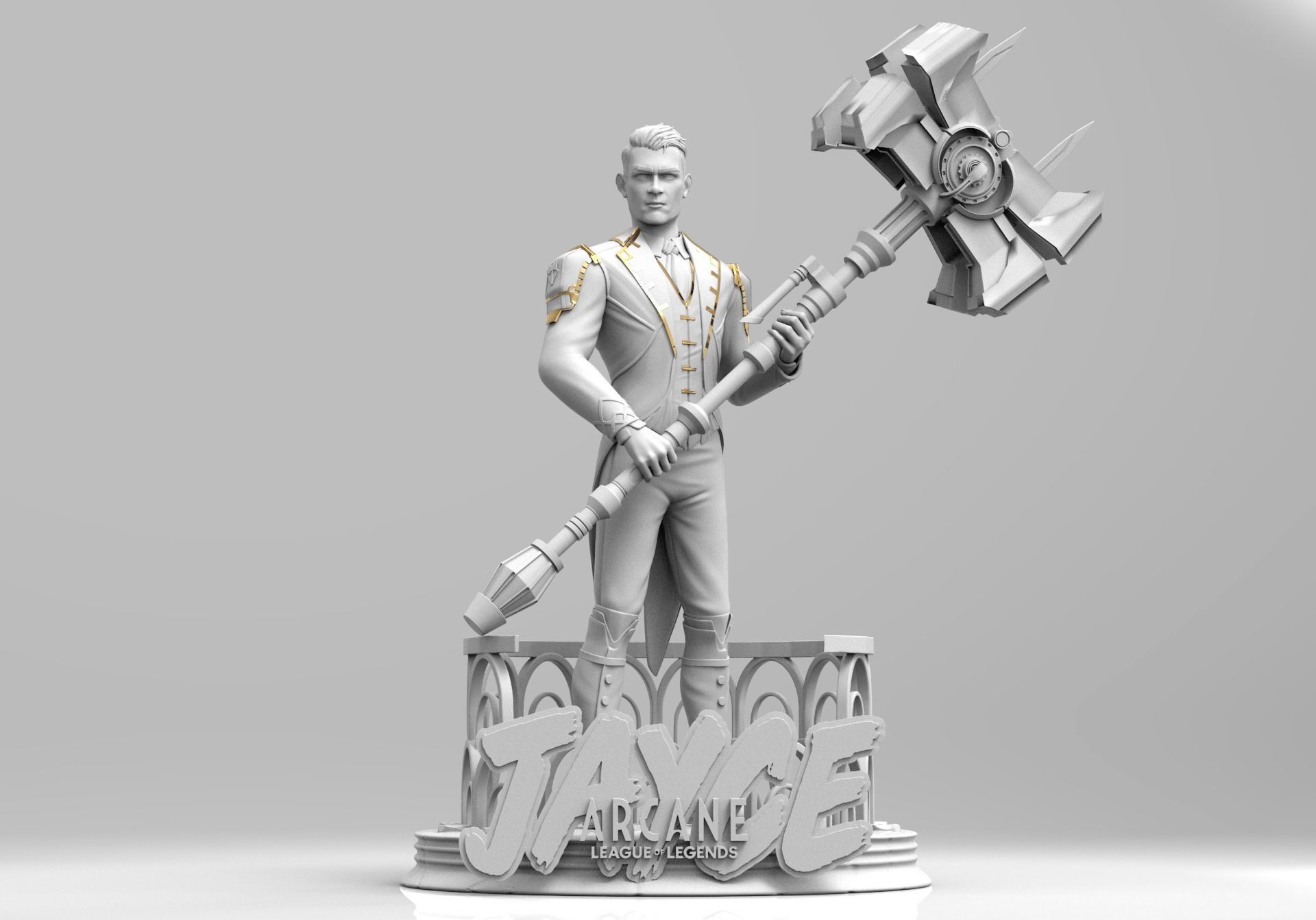 Jayce - Arcane 3D model 3D printable | CGTrader