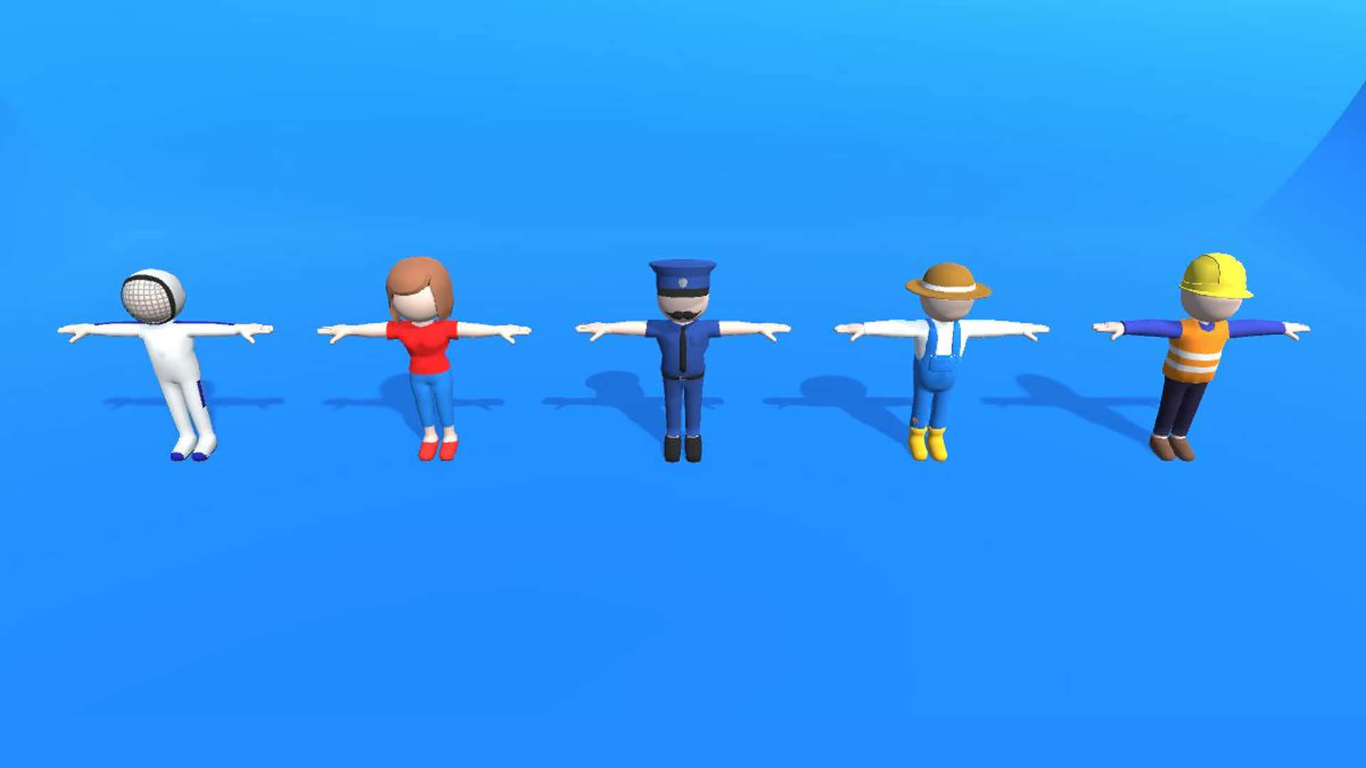3D model Lowpoly Stickman Characters HyperCasual Jobs - Sports-Boy ...