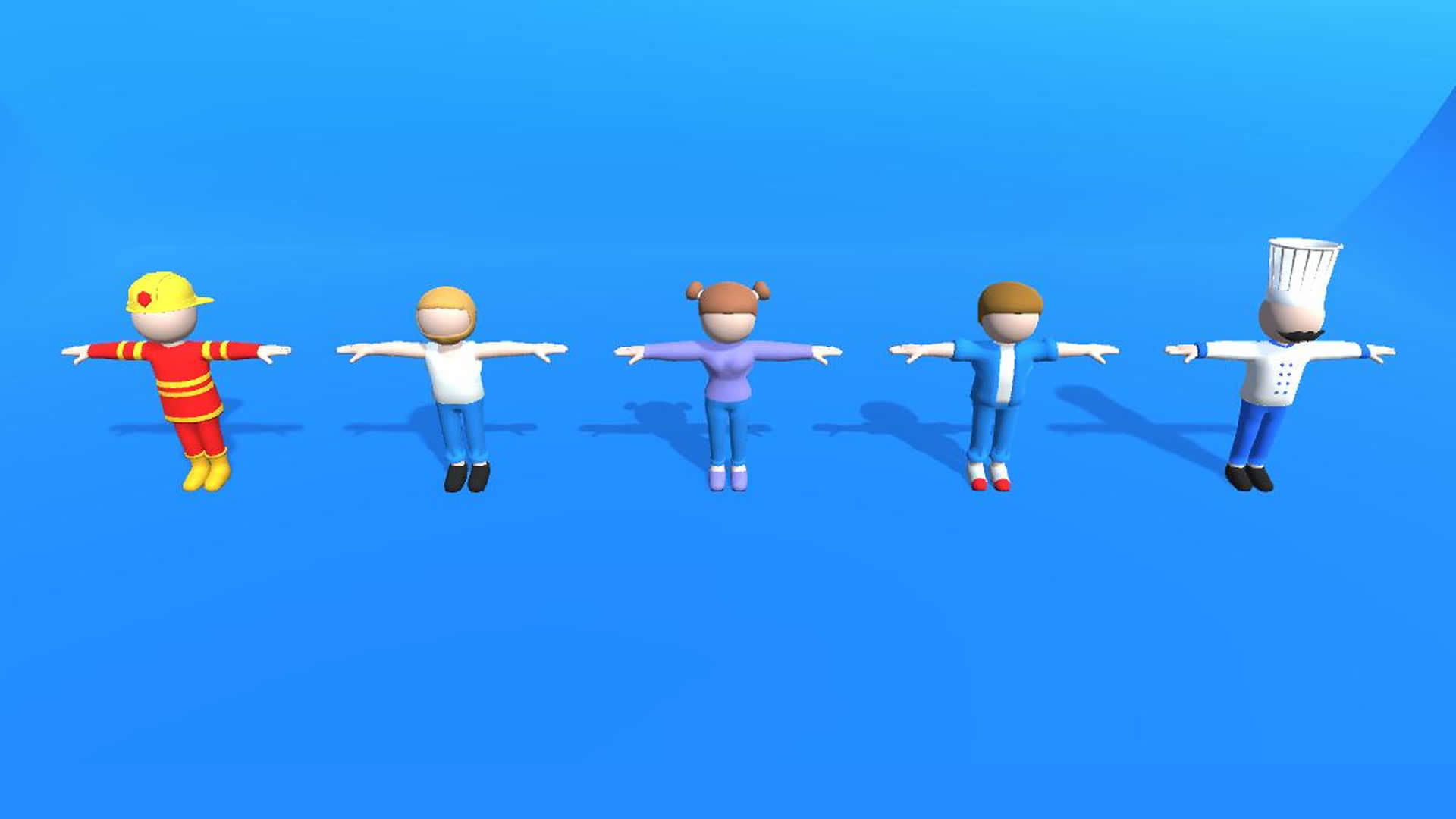 3D model Lowpoly Stickman Characters HyperCasual Jobs - Sports-Boy ...