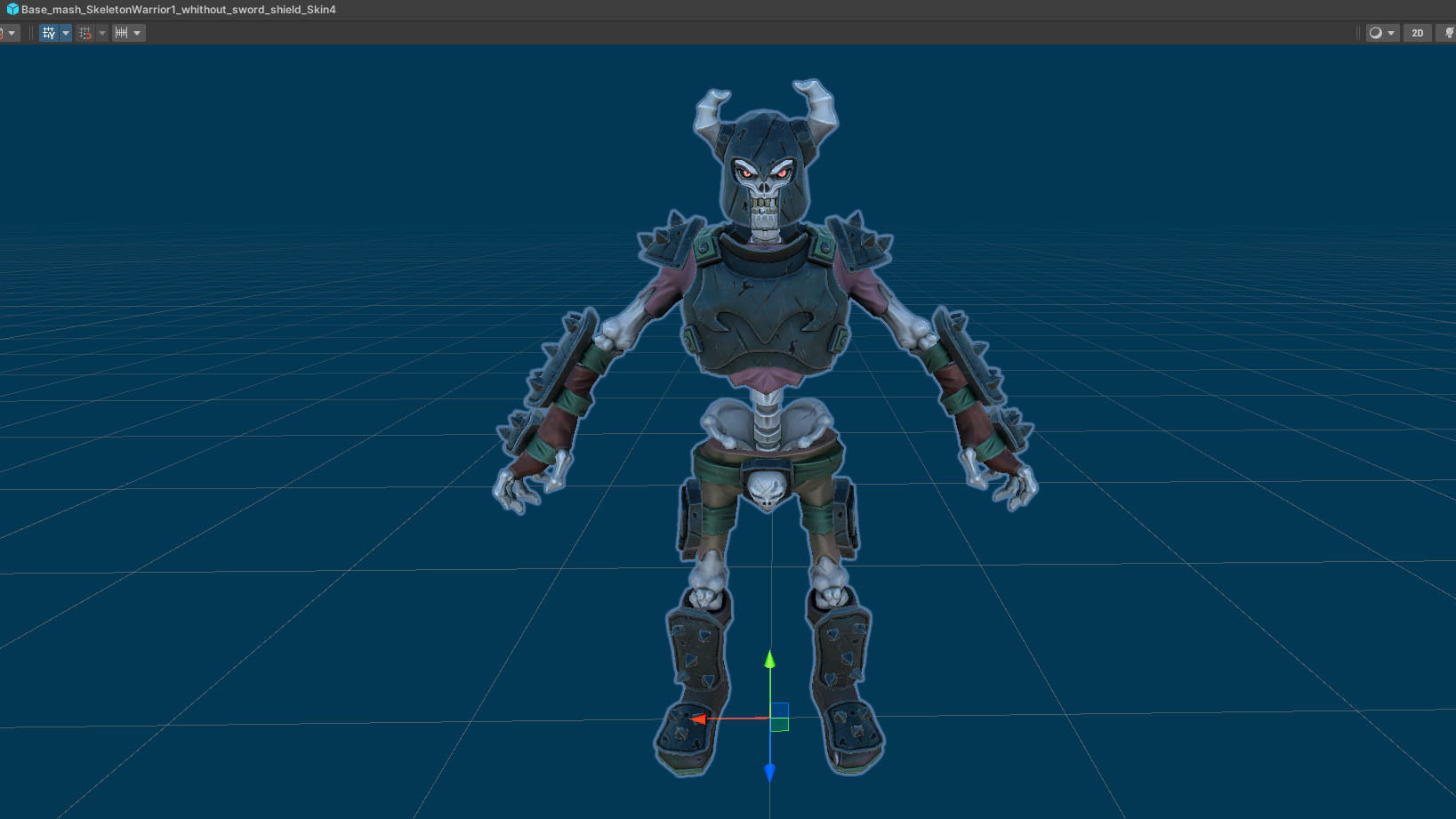 3D model Low-poly game ready models of the characters SkeletonsPack1 VR ...