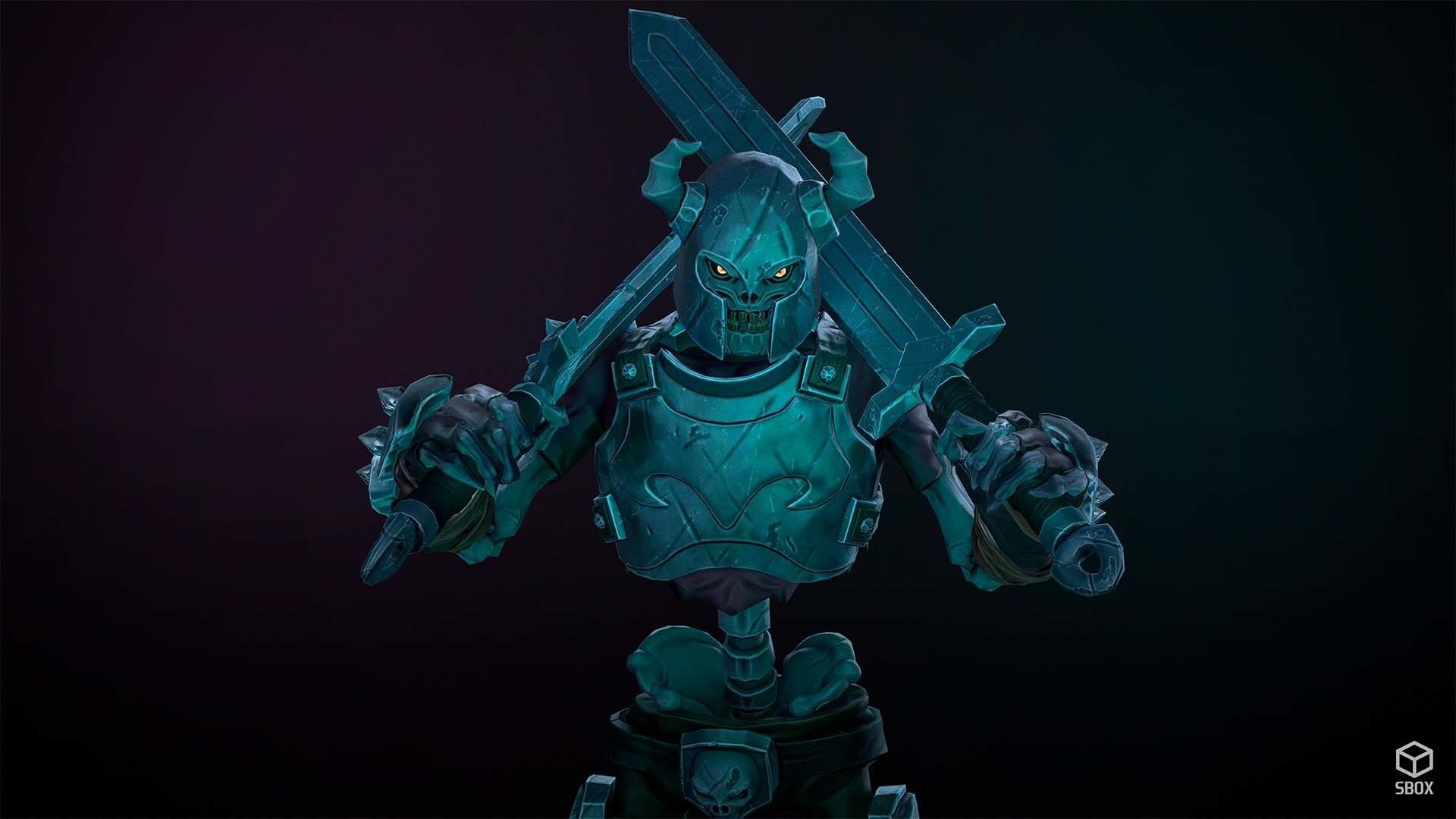 3D model Low-poly game ready models of the characters SkeletonsPack1 VR ...