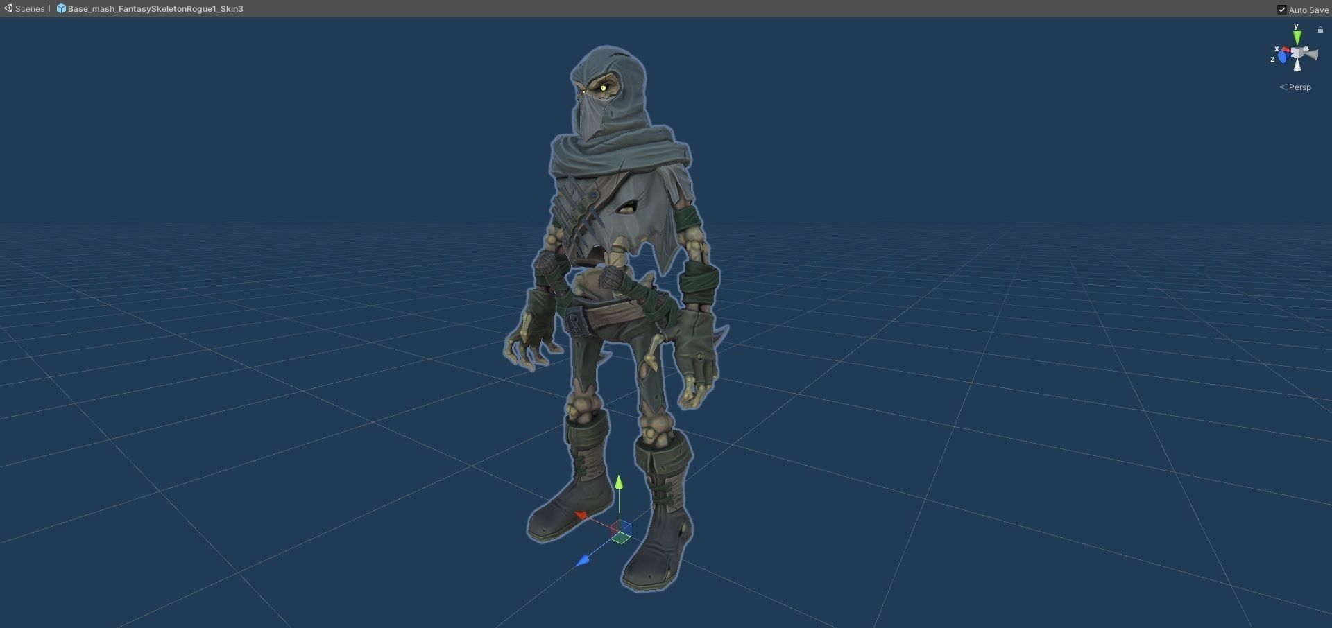 3D model Low-poly game ready models of the characters SkeletonsPack1 VR ...